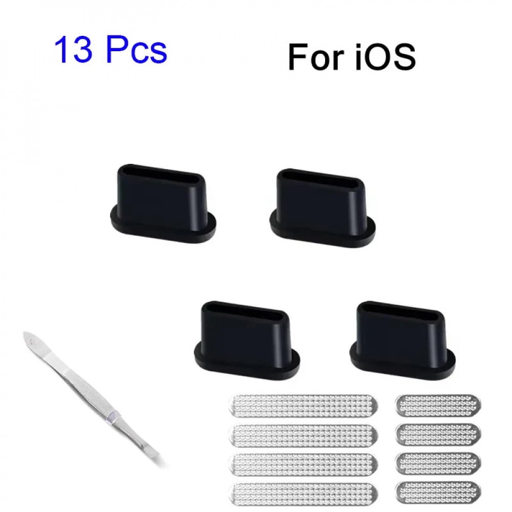 13pcs Mobile Phone Dustproof Net Stickers Charging Dust Plug Speaker ...