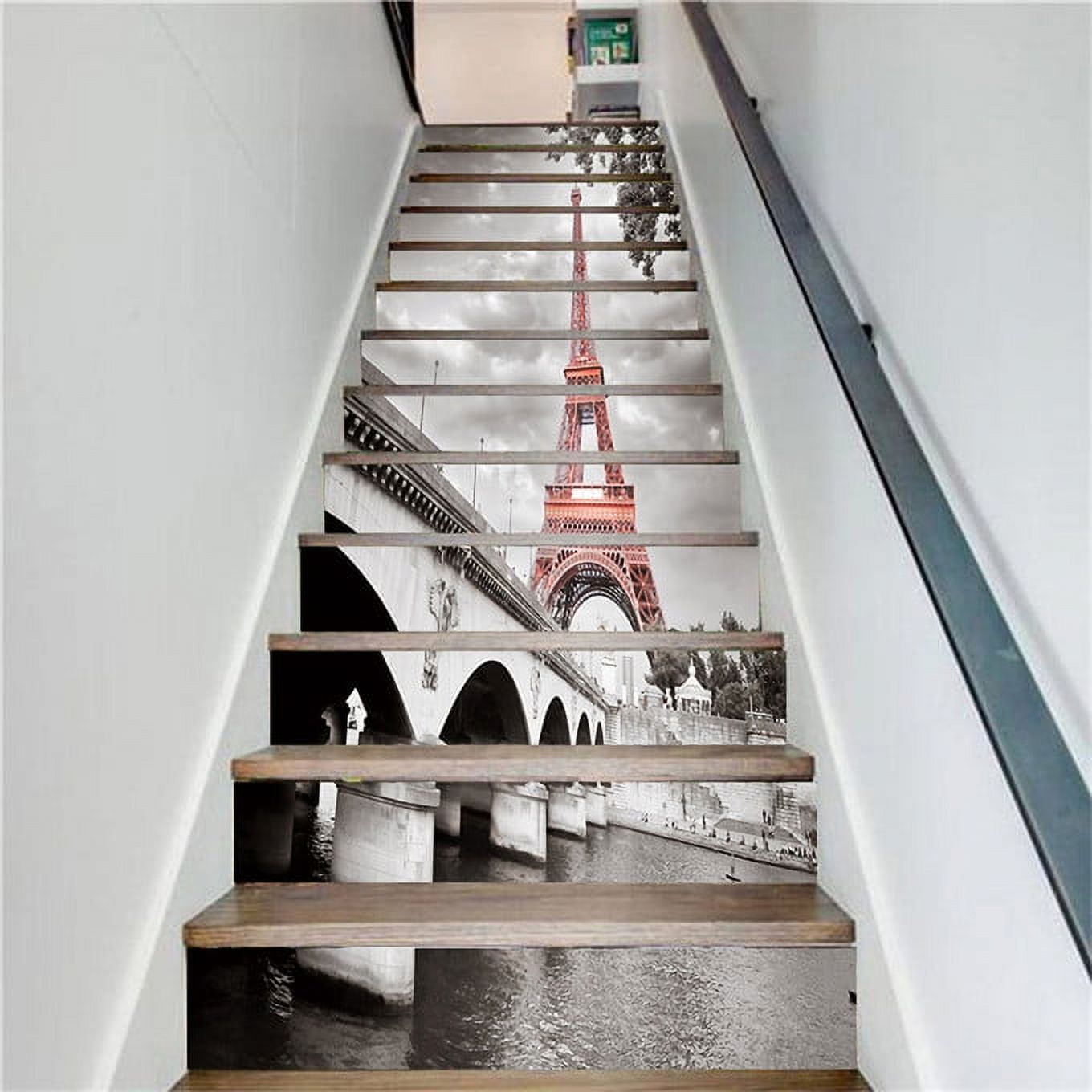 13pcs Self Adhesive PVC Staircase ration Stickers 3D Landscape ...