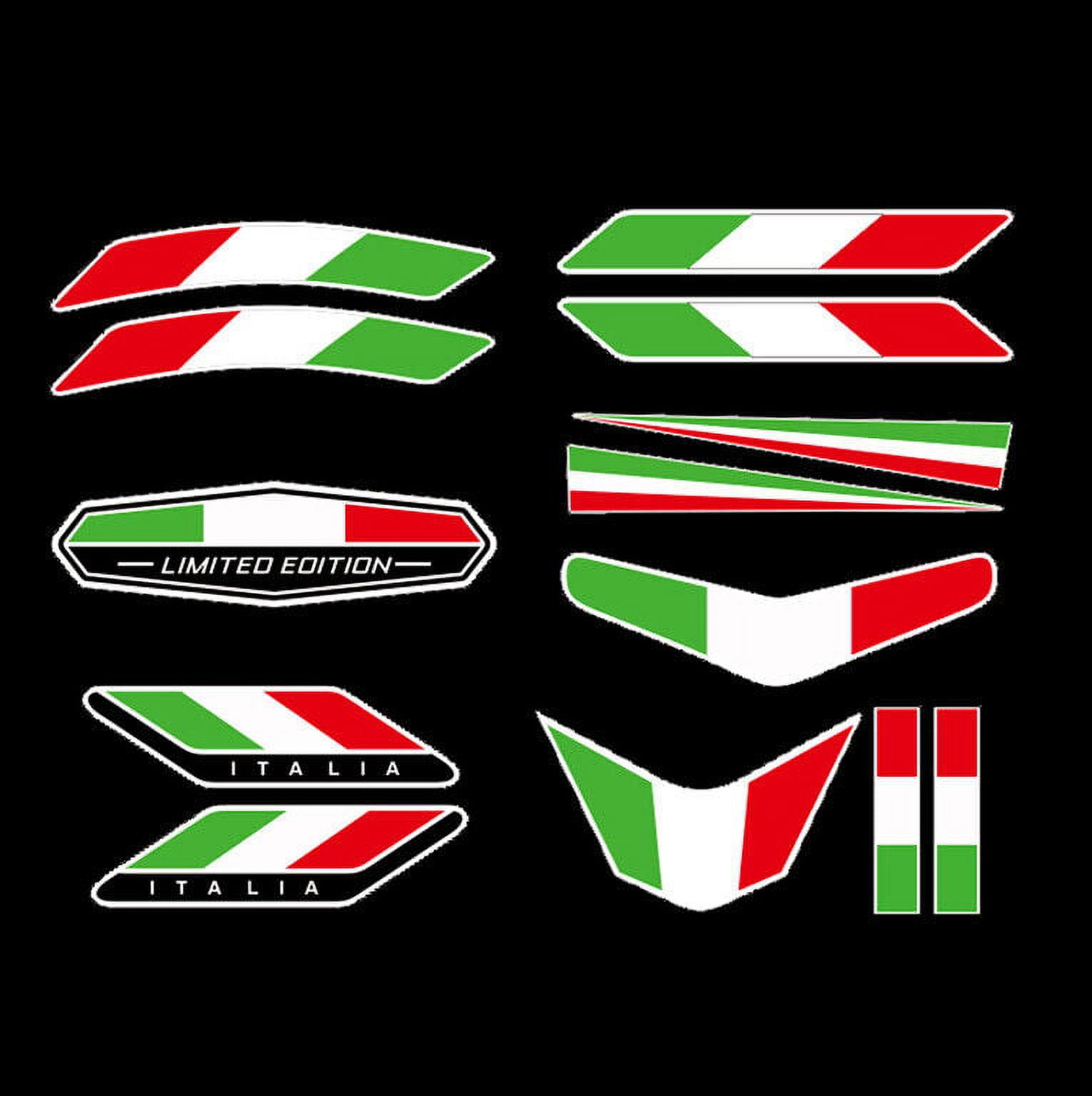 13pcs THIN Italy Flag Sticker Emblem Badge Decoration for Italian Car ...