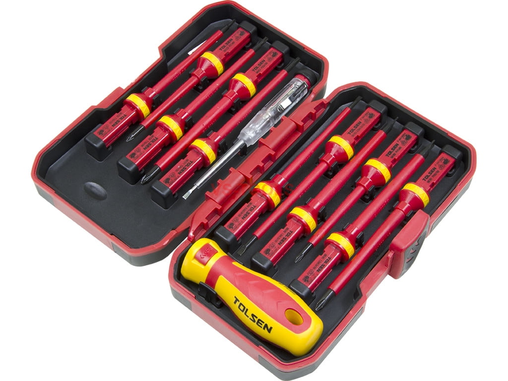 13pcs Tolsen Interchangeable VDE 1000V Power Insulated Screwdriver Set ...