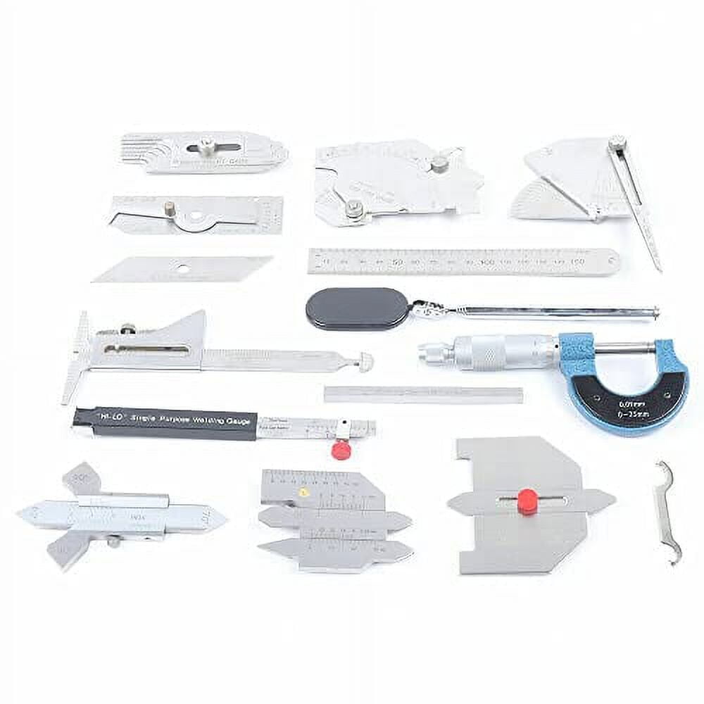13pcs Welding Gauge Kit, Stainless Steel Welding Measure Gauge Combine ...