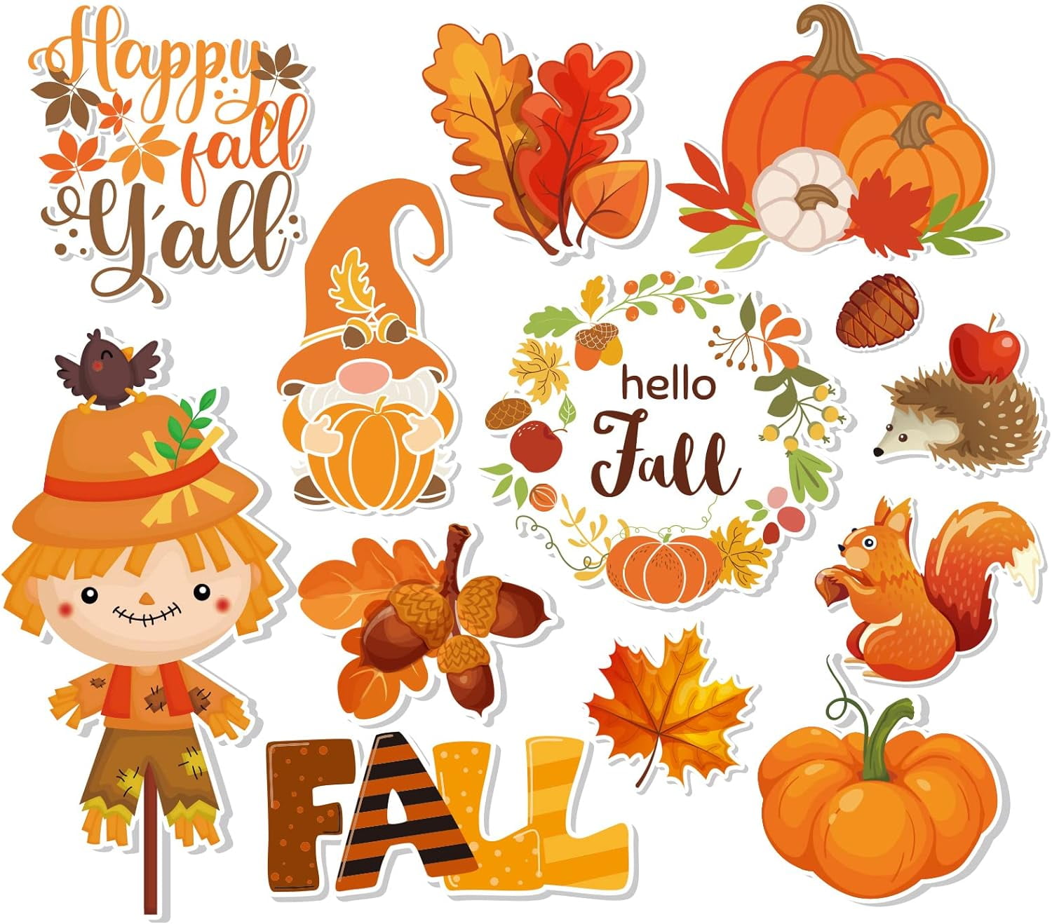 **13pcs thanksgiving fall refrigerator magnets harvest theme magnetic ...