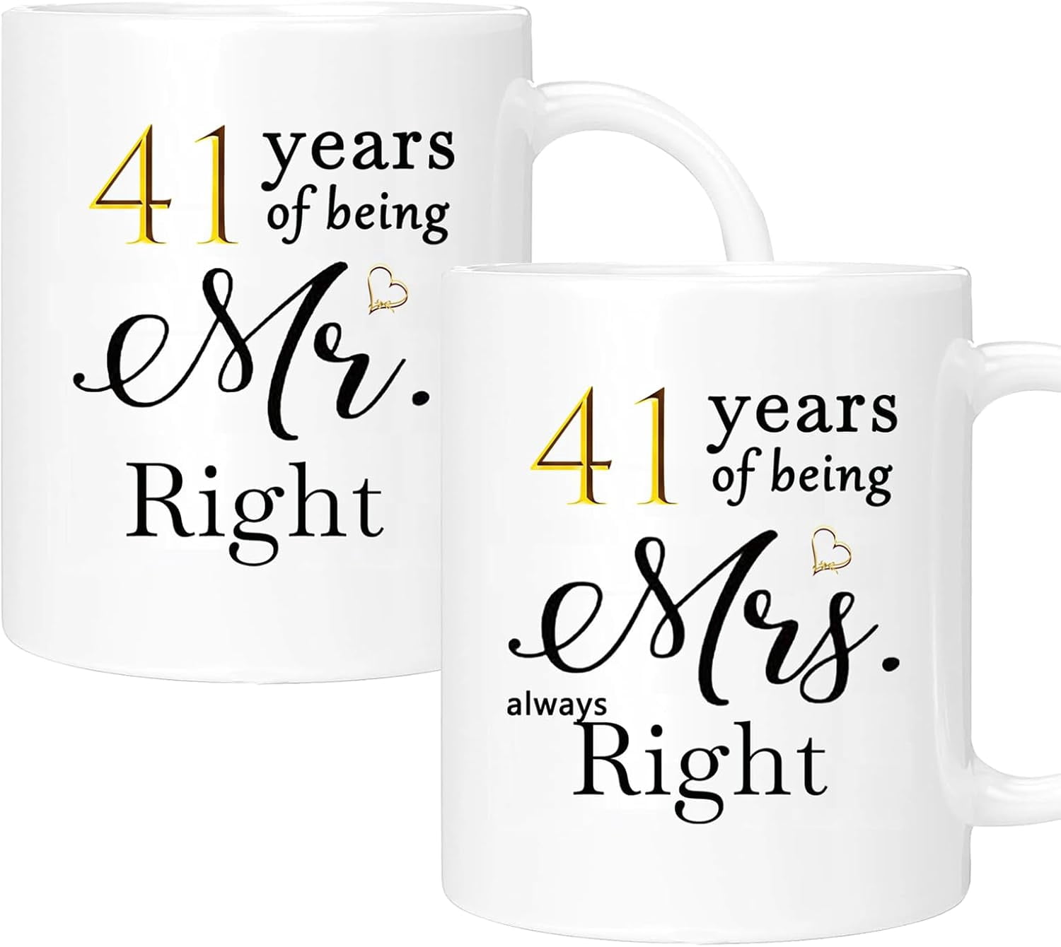 13th Anniversary Coffee Mugs Set of 2, 13 Year Anniversary Wedding ...