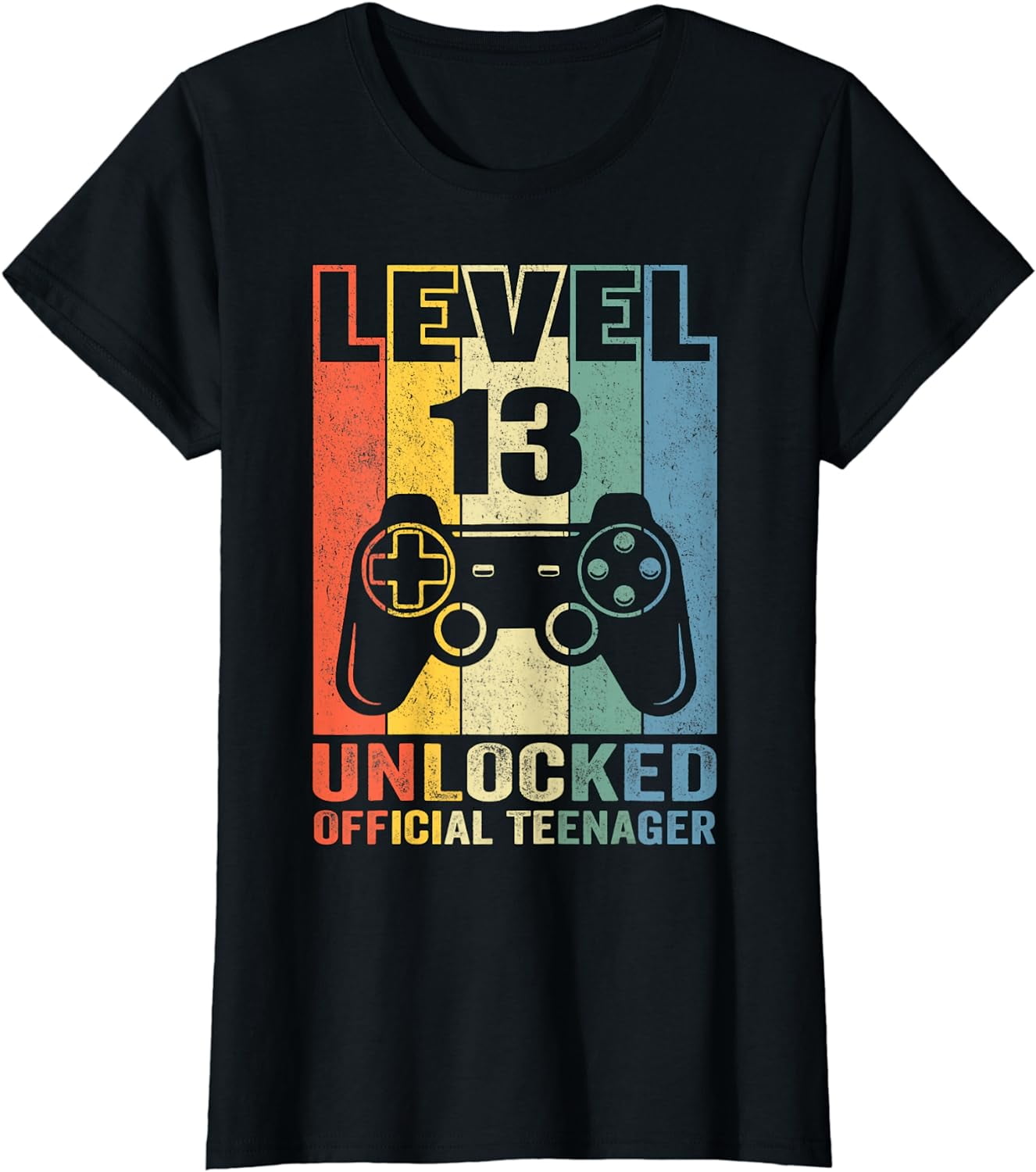 13th Birthday Boy Shirt, Level 13 Unlocked Official Teenager T-Shirt ...
