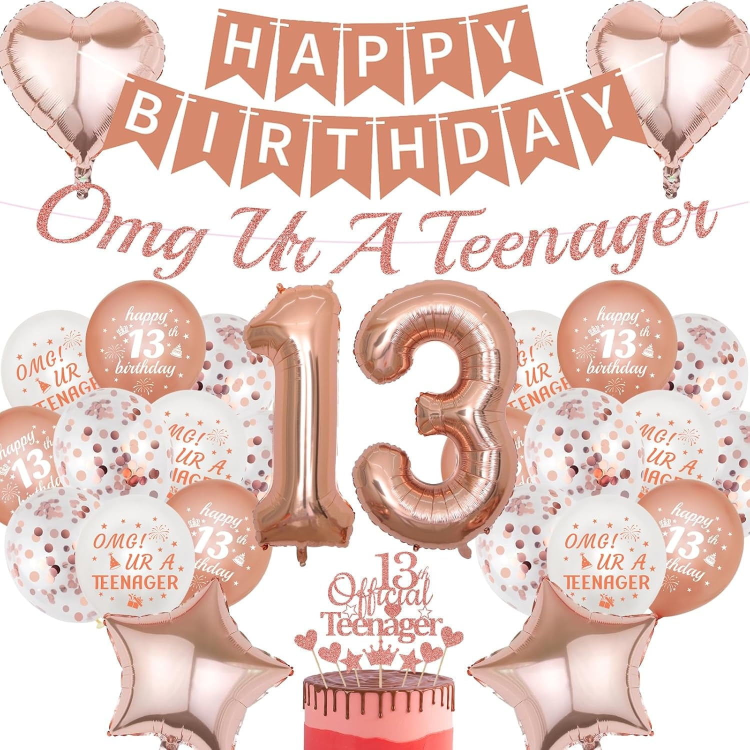 13th Birthday Decorations For Girls - Official Teenager Party Supplies ...