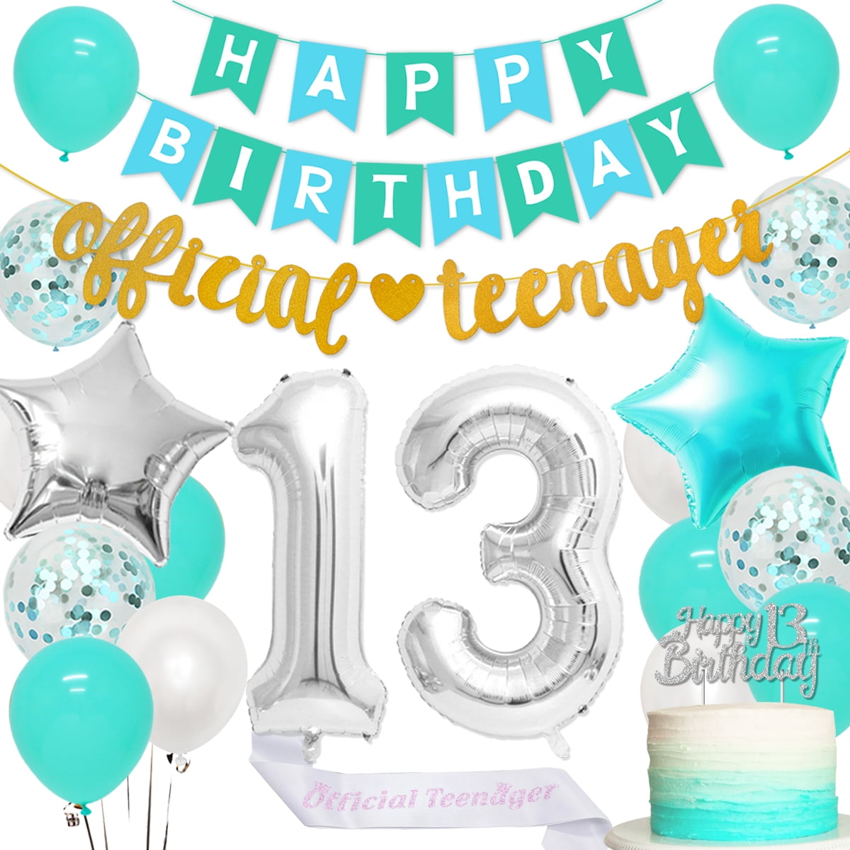 13th Birthday Decorations for Girls, Sweet 13 Birthday Party Supplies ...