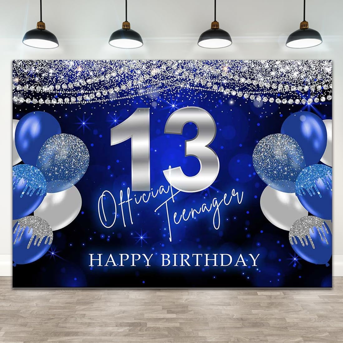 13th Birthday Party Decorations Banner Backdrops for Teen Boys Official ...