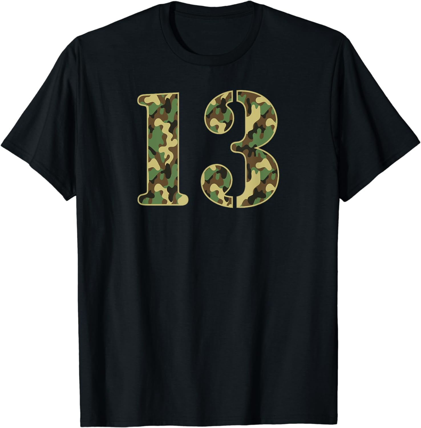 13th Birthday Soldier 13 Year Old Military Themed Camo T-Shirt ...