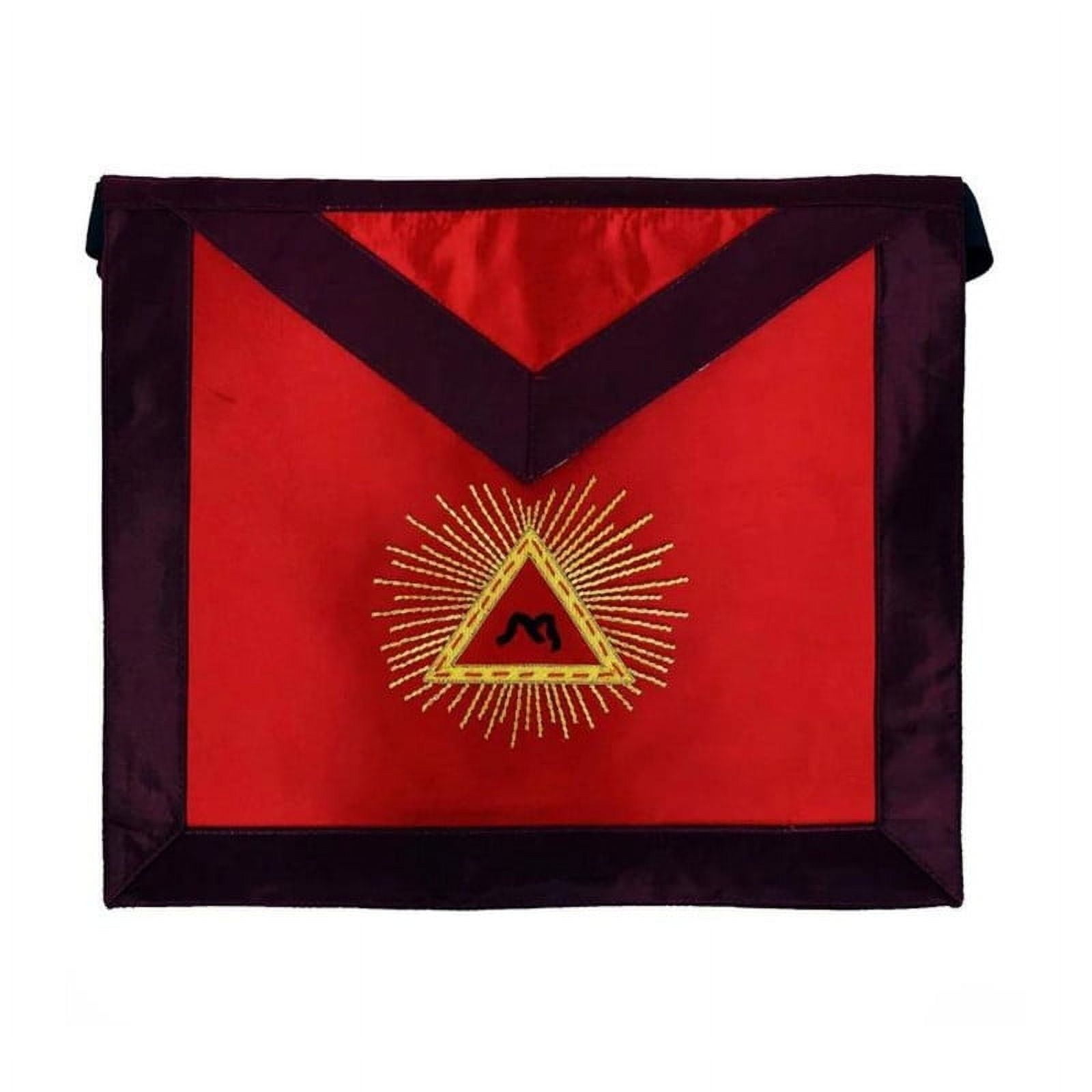 13th Degree Scottish Rite Apron - Red & Black with Gold Embroidery ...