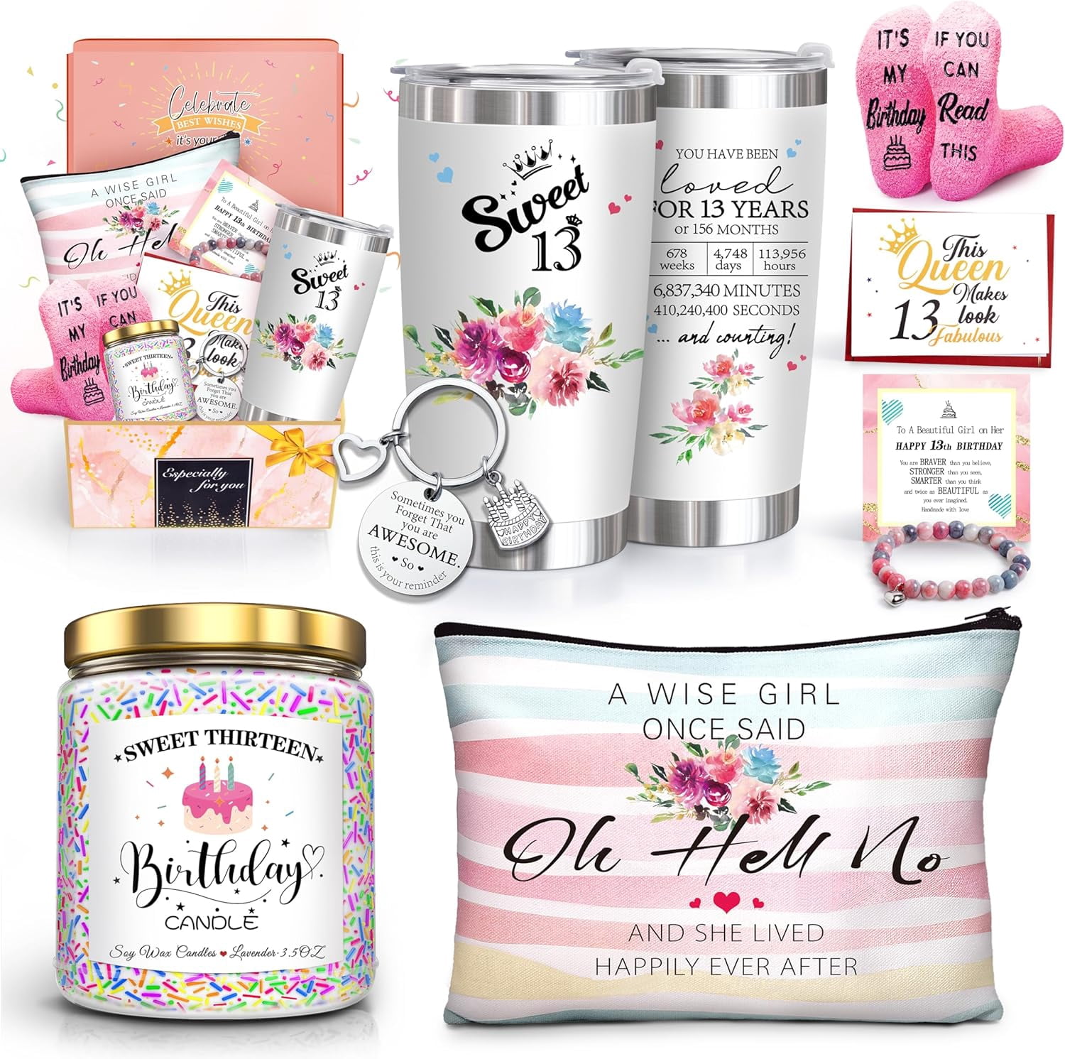 13th birthday gifts for girls,sweet 13 gifts for girls,daughter,sister ...