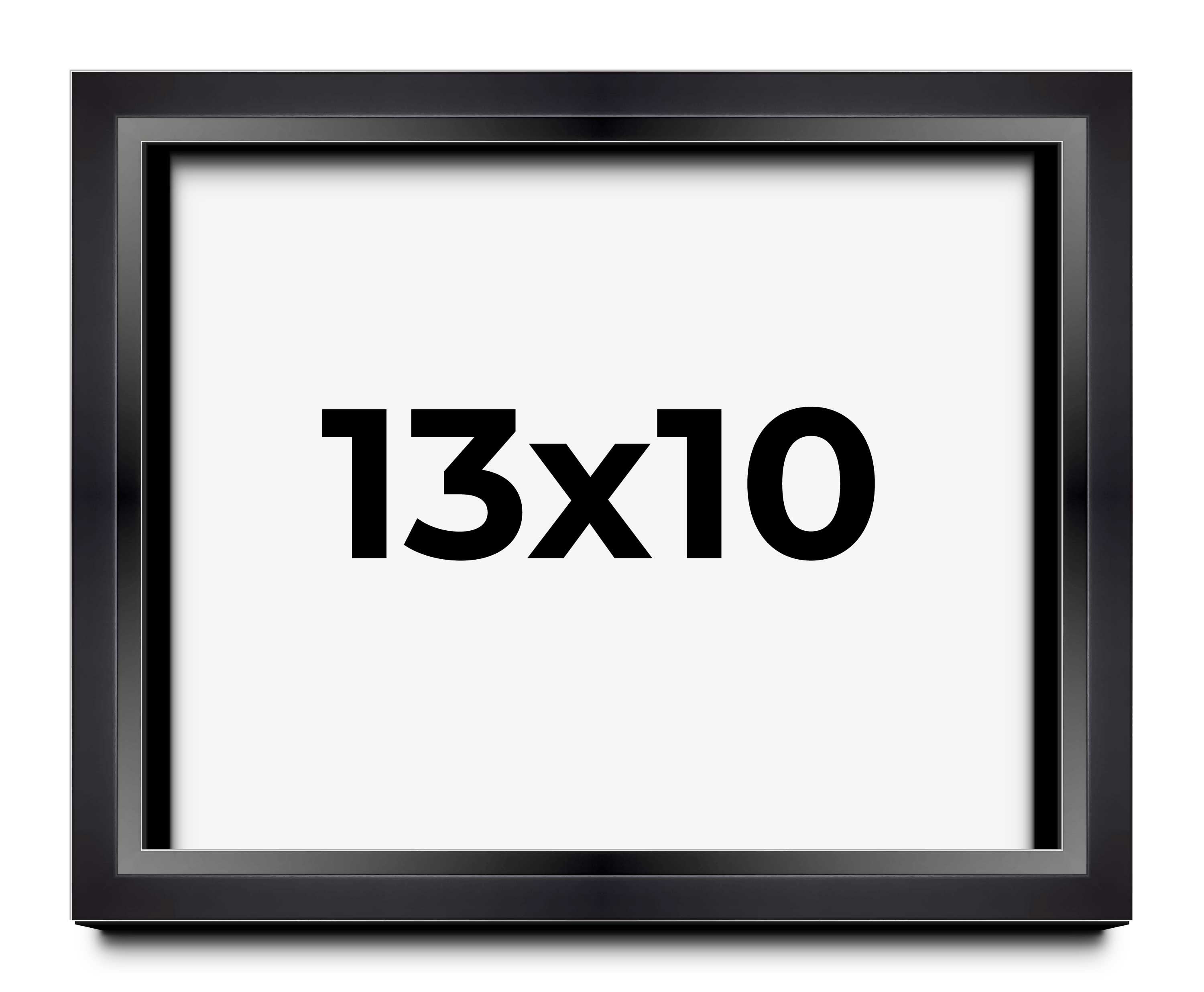 13x10 Black Shadowbox Frame - Interior Size 13x10 by 1.5 Inches - Made ...