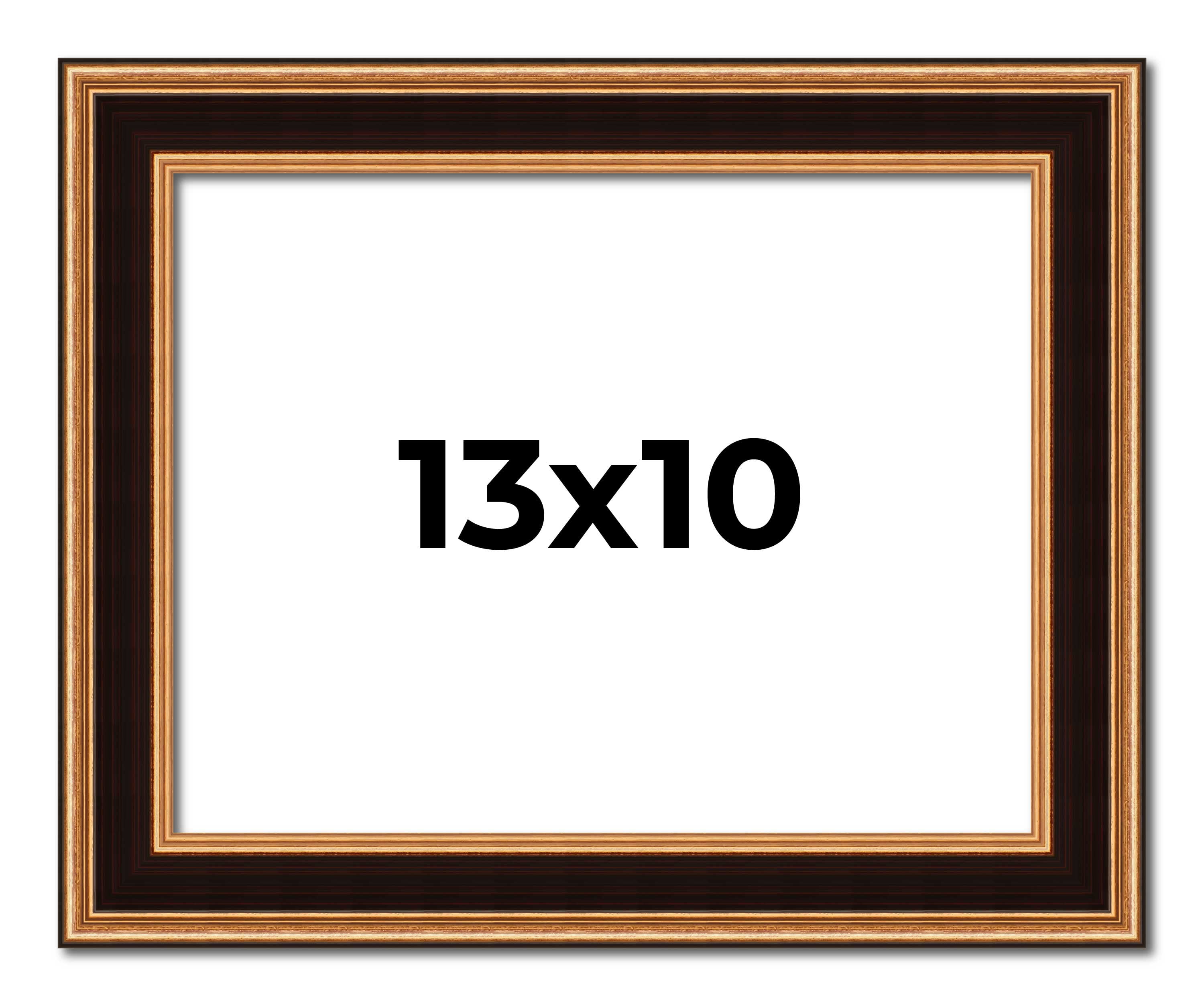 13x10 Frame Gold Brown Plein Air Vintage Solid Wood Picture Frame | 1. ...