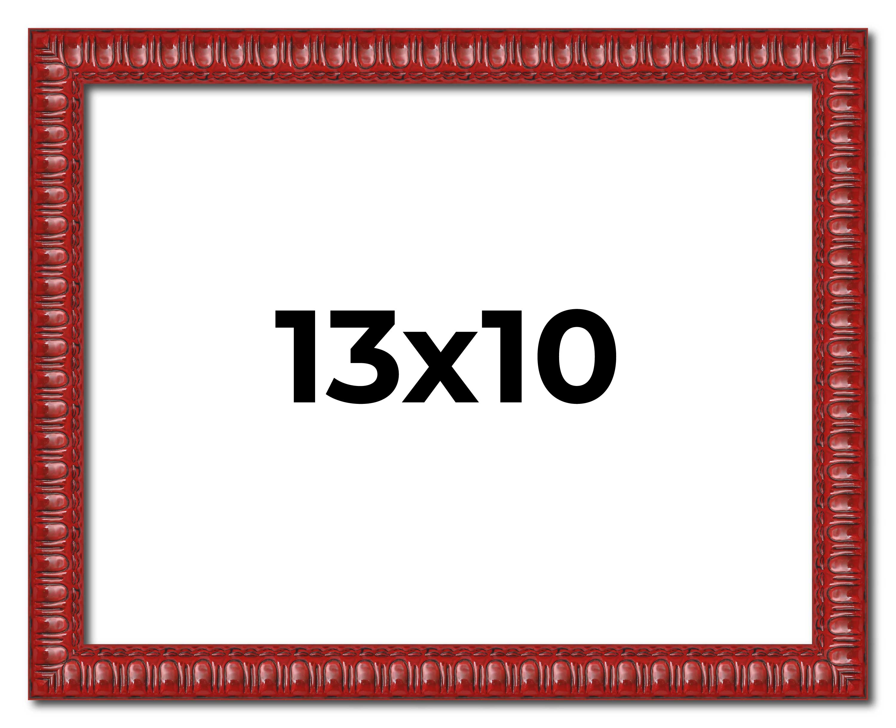 13x10 Frame Red Solid Wood Picture Frame Width 1 Inches | Interior ...