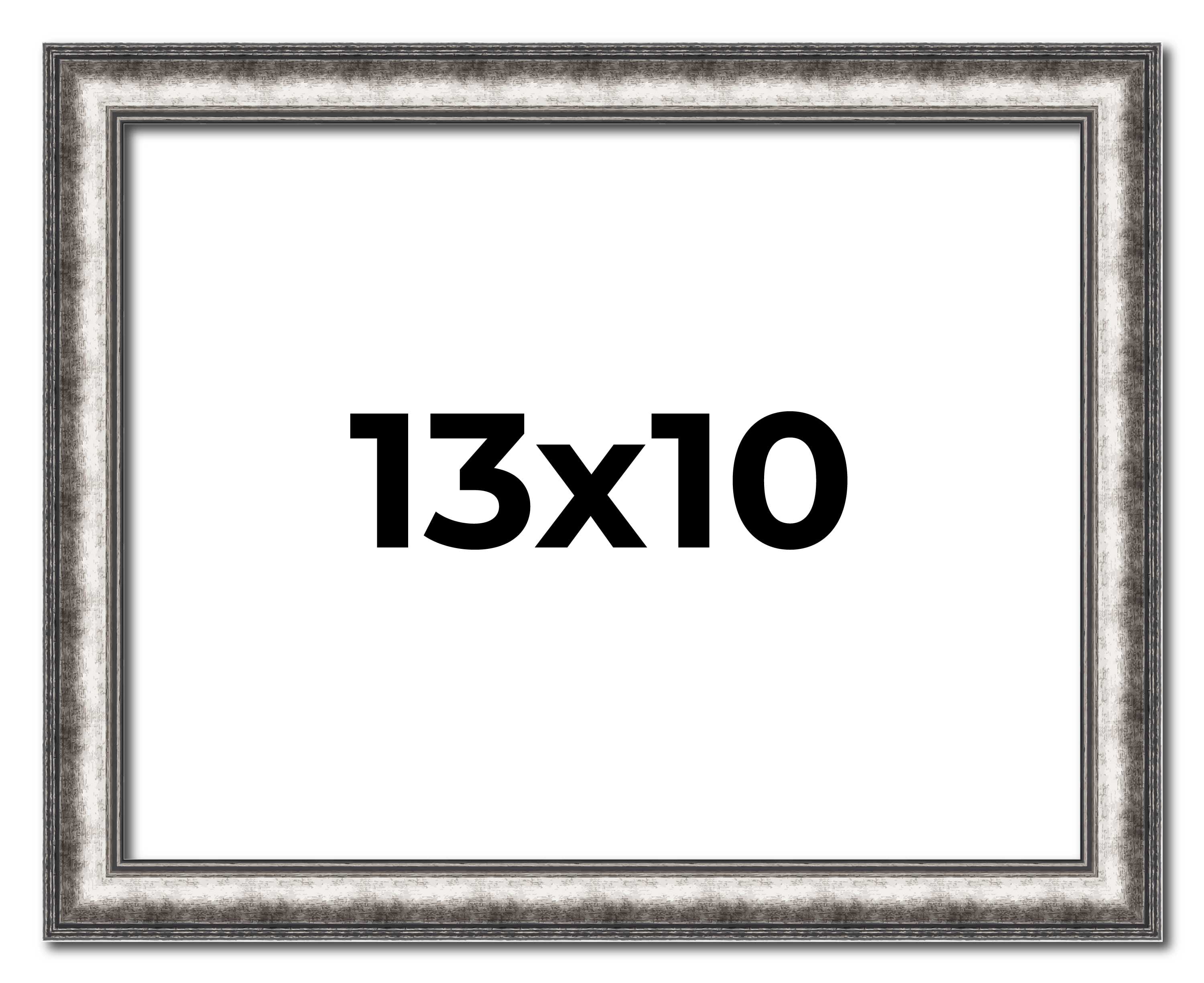 13x10 Frame Silver Real Wood Picture Frame Width 1.125 Inches ...