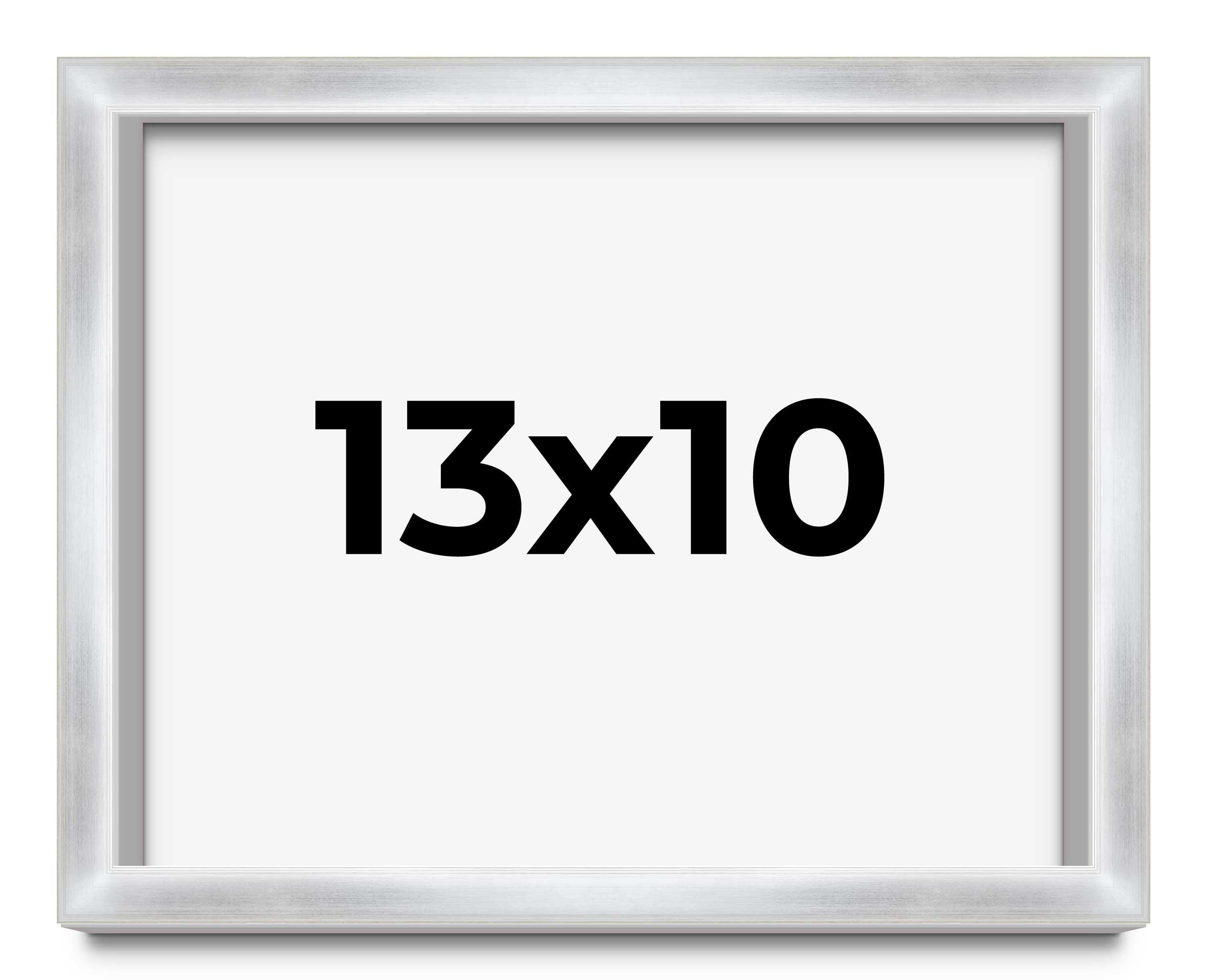 13x10 Frame Silver Whitewashed Wood Grain Solid Wood Shadow Box | 0.75 ...