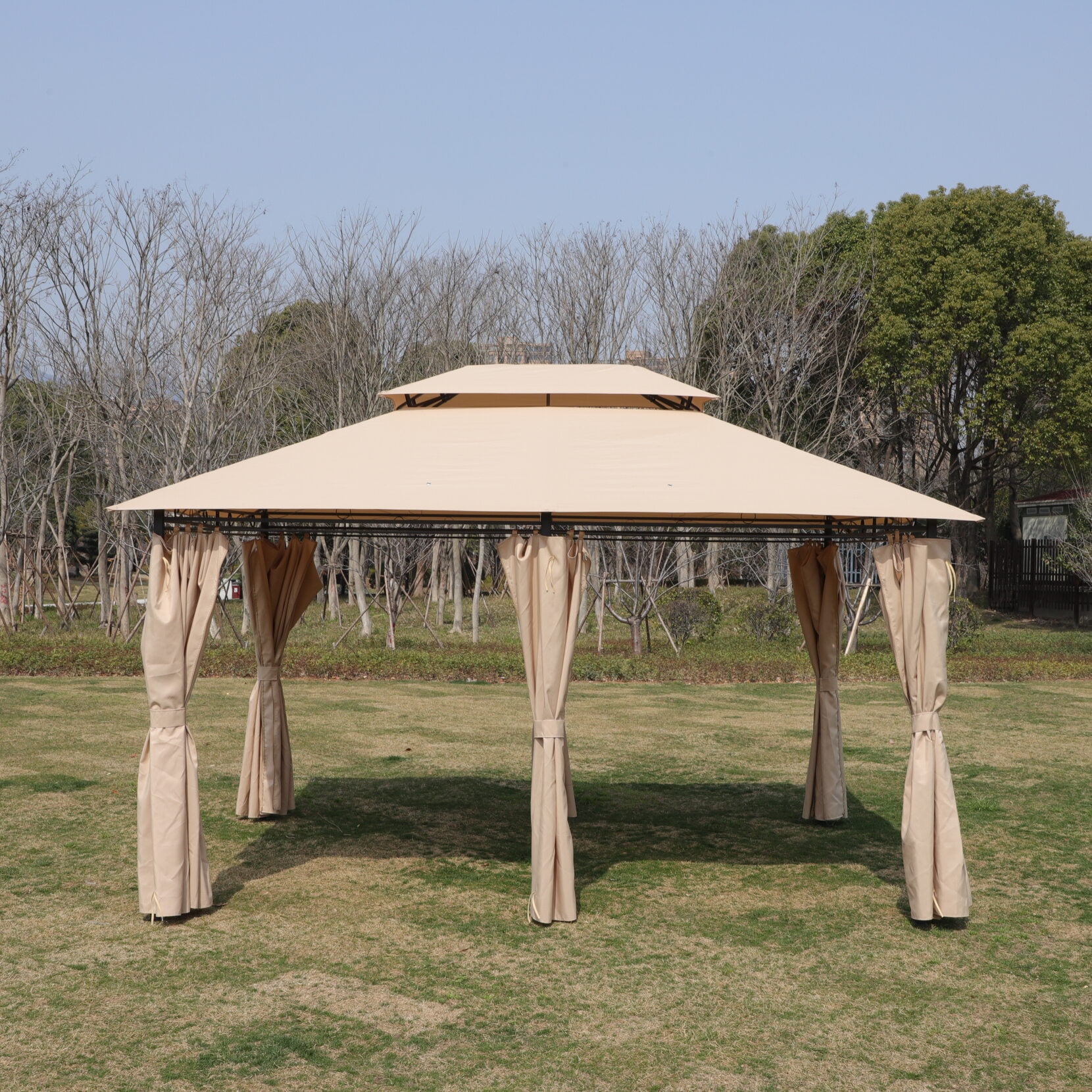 13x10 Outdoor Patio Gazebo Canopy Tent, Canopy Tent With Ventilated ...