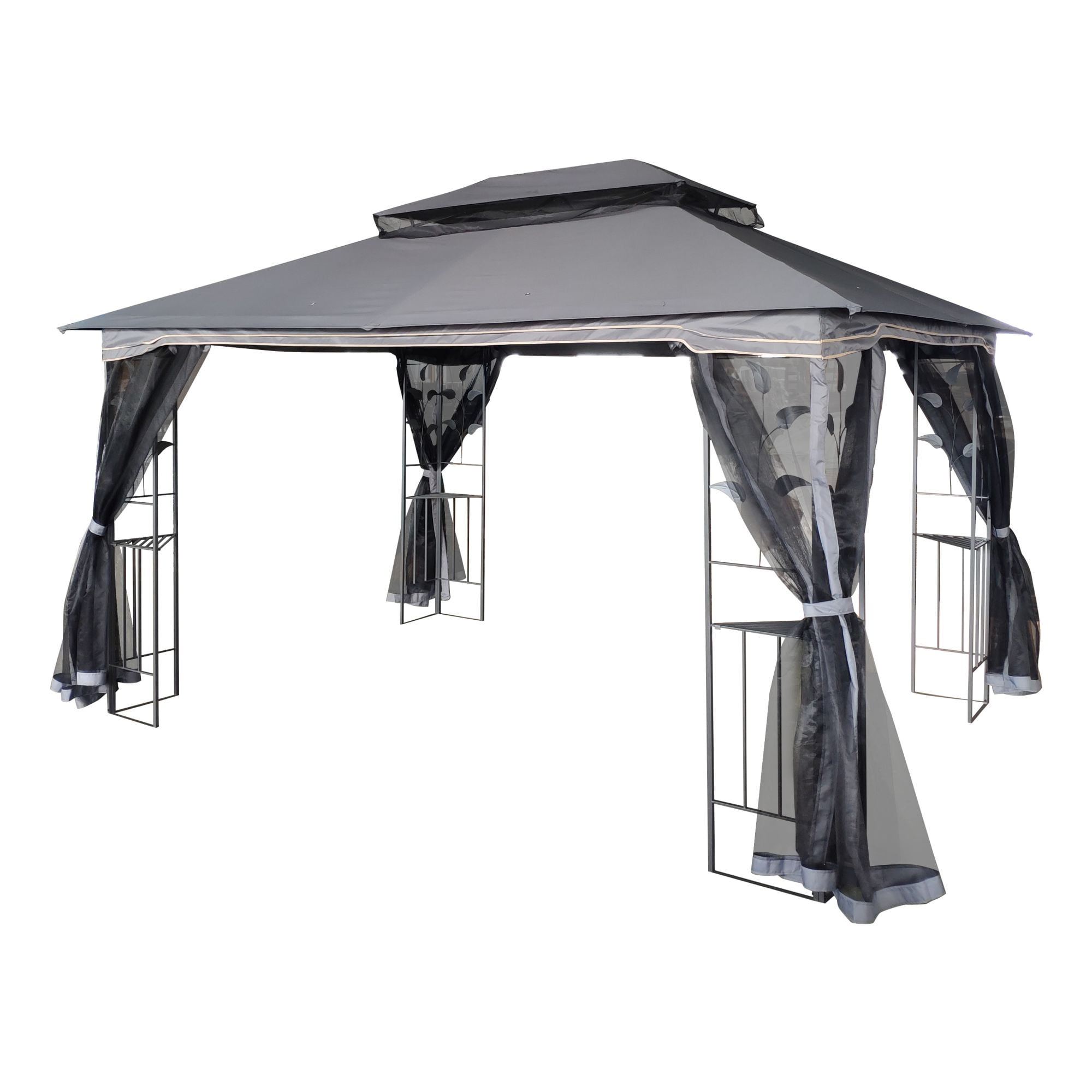 13x10 Outdoor Patio Gazebo Canopy Tent With Ventilated Double Roof And ...