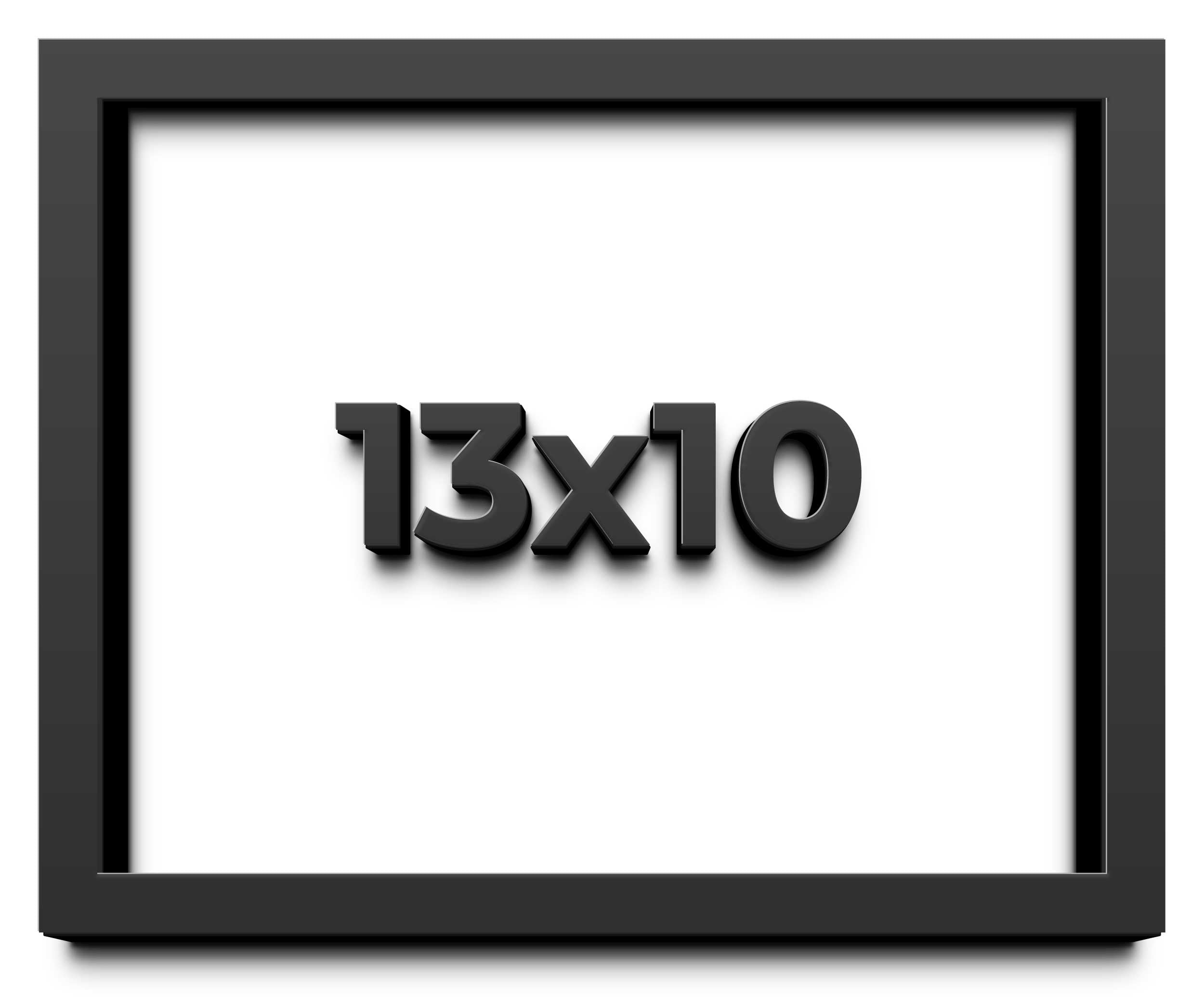 13x10 Shadow Box Frame Black | 2 Inches Deep Real Wood Contemporary ...