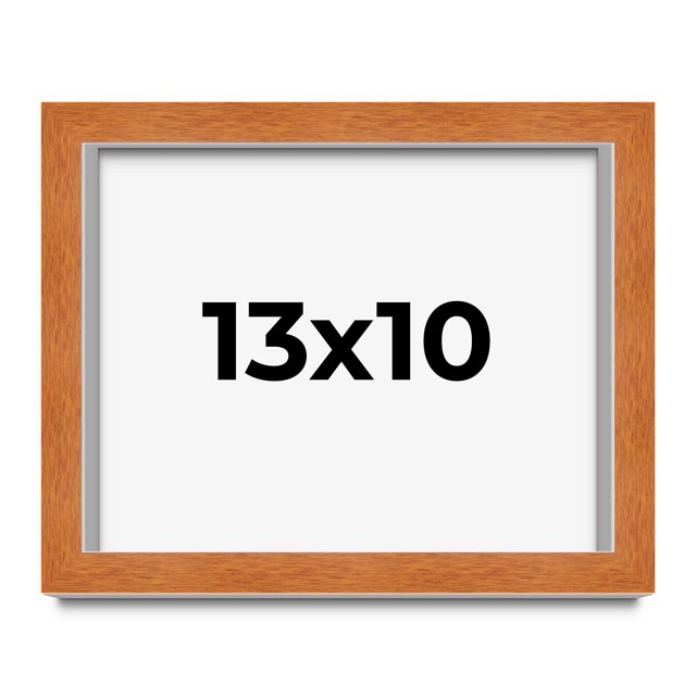 13x10 Shadow Box Frame Brown | 0.875 Inches Deep Real Wood Contemporary ...