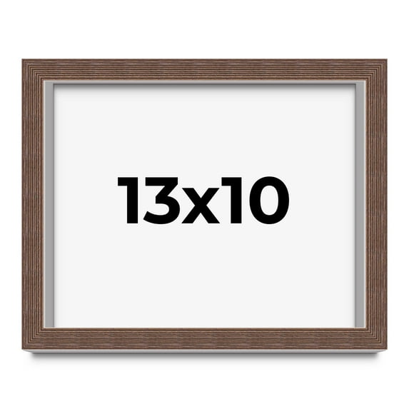 13x10 Shadow Box Frame Brown | 1.125 inches Deep Real Wood Rustic ...