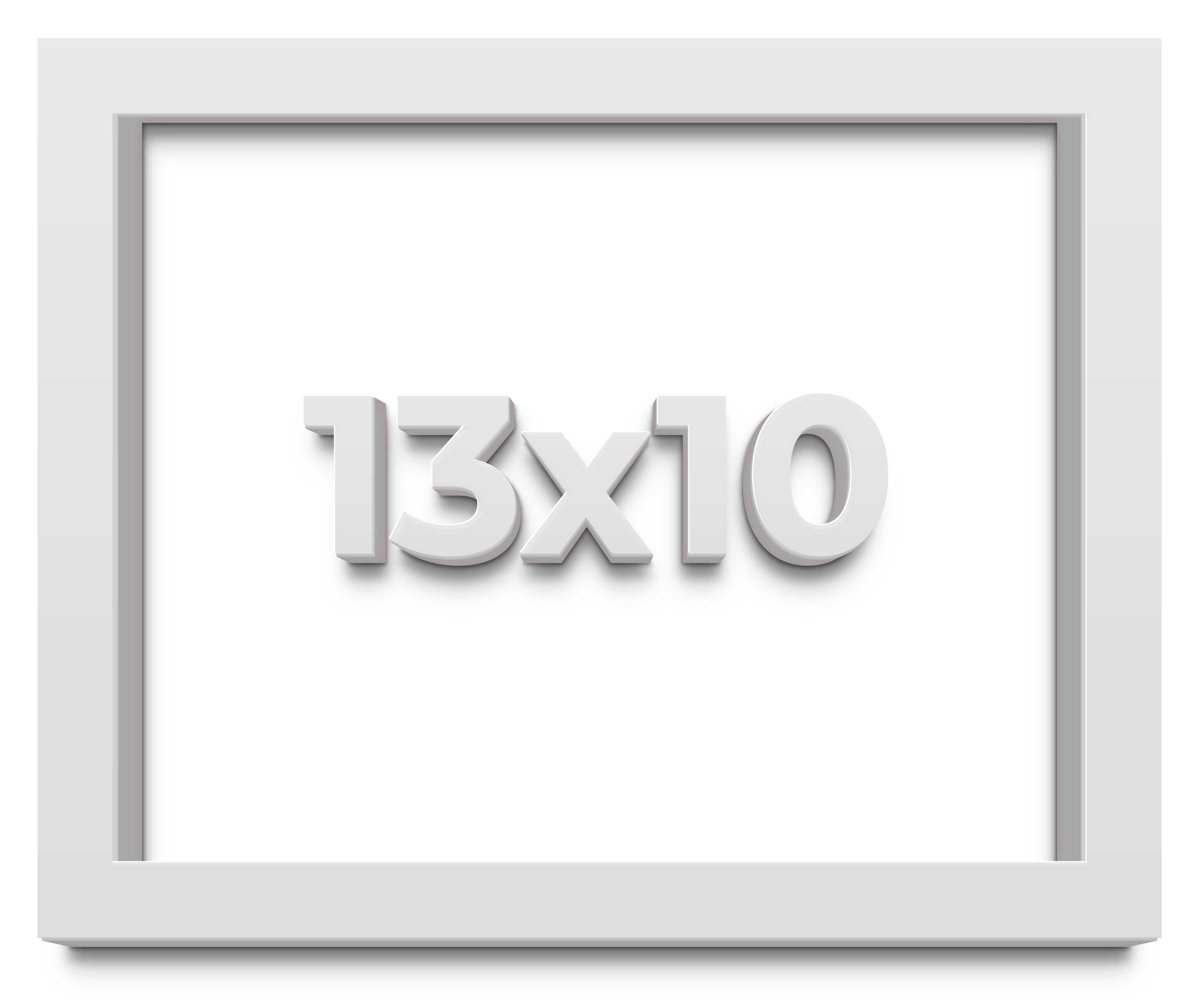 13x10 Shadow Box High Gloss White Display Frame | 1.625 Inches Deep | 1 ...