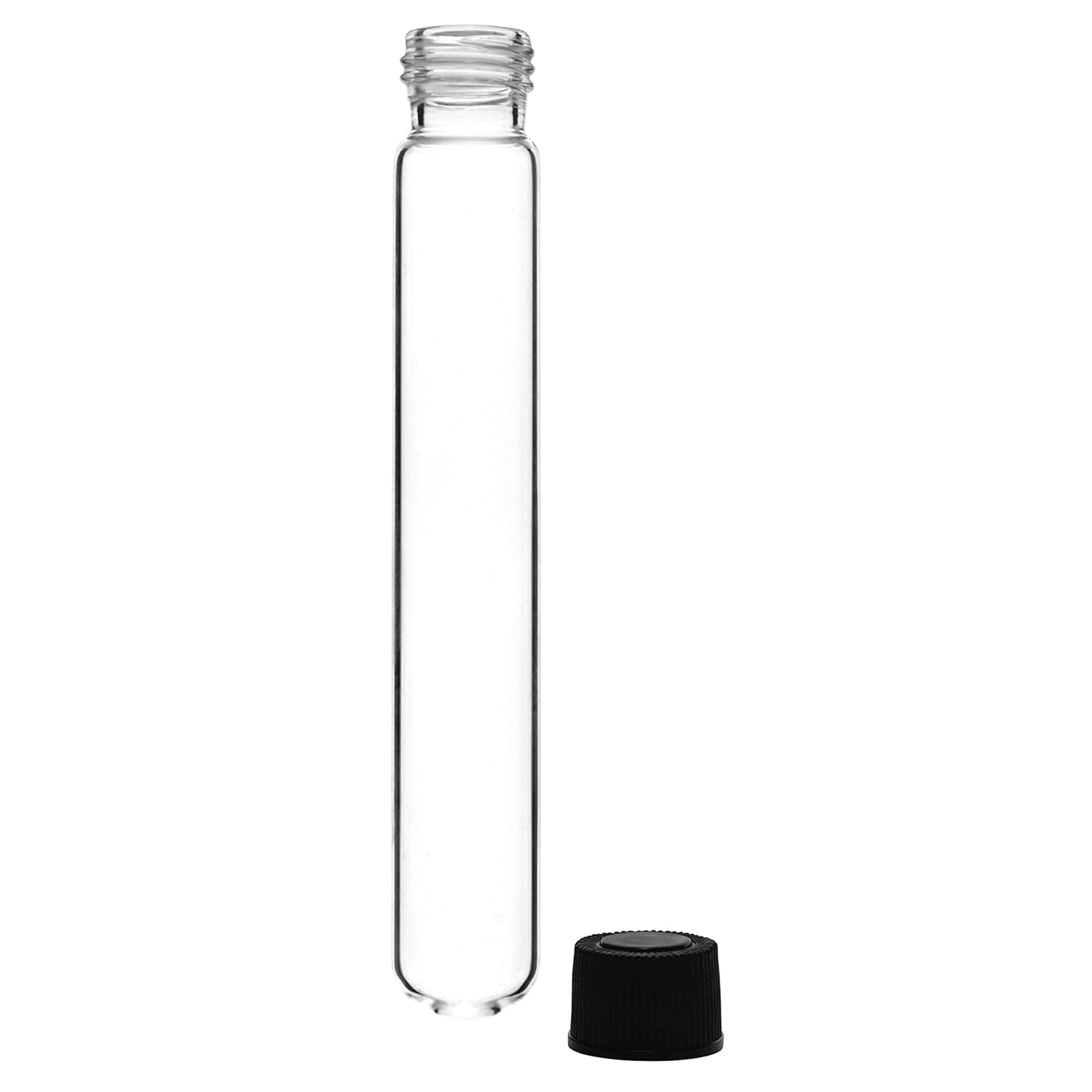 13x100mm Threaded Test Tubes with Caps, Borosilicate Glass, Round, 8ml ...