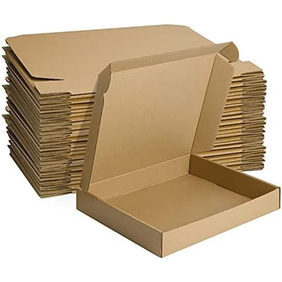 13x10x2 Inches Shipping Boxes Pack of 25, Small Corrugated Cardboard ...