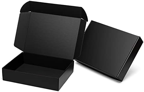 13x10x3" Black Shipping Boxes - Corrugated Cardboard Mailing Box ...