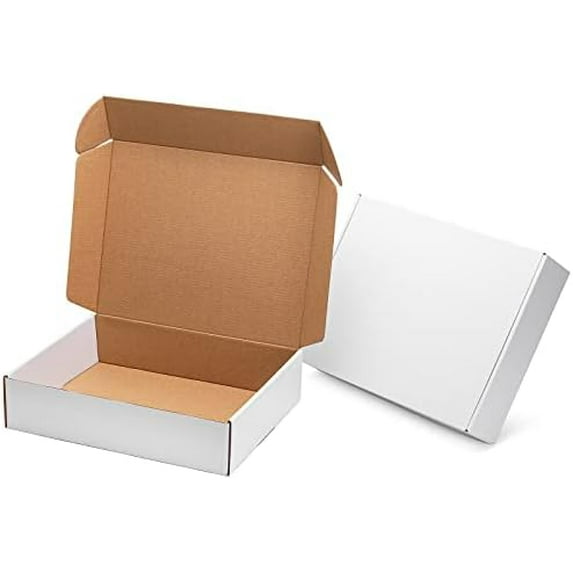 13x10x3 White Shipping Boxes - Corrugated Cardboard Mailing Box ...