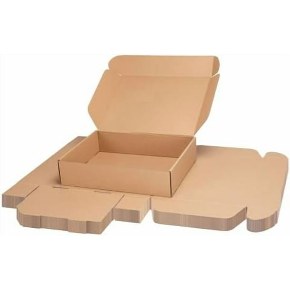 13x10x3 inch Shipping Boxes Bulk 25 Pack Brown, Tab Lock Tuck Top ...