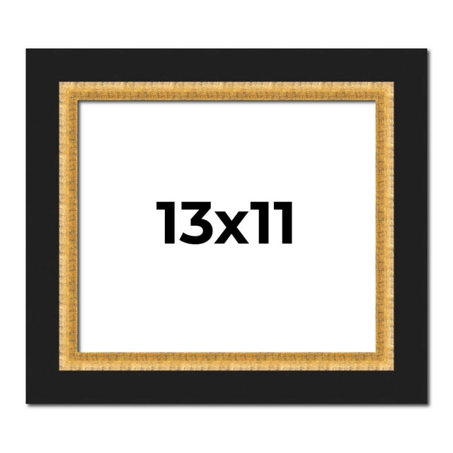 13x11 Frame Gold Real Wood Picture Frame Width 2.25 Inches | Interior ...
