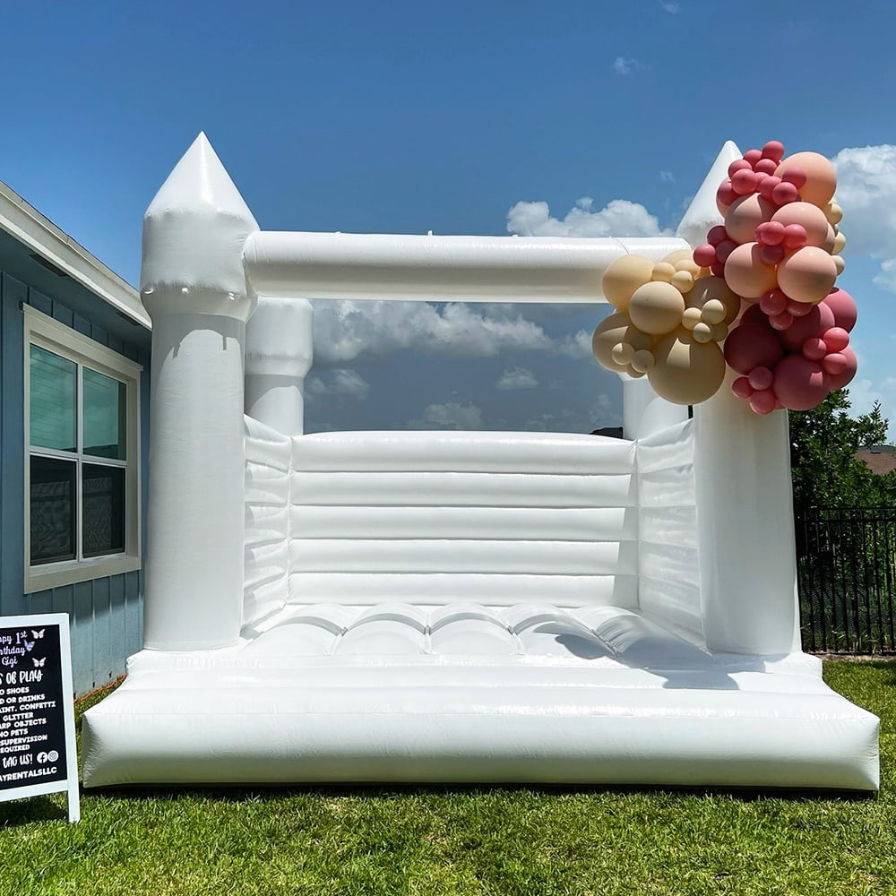 13x12x10FTCommercial White Bounce House with Air Blower Large Size ...