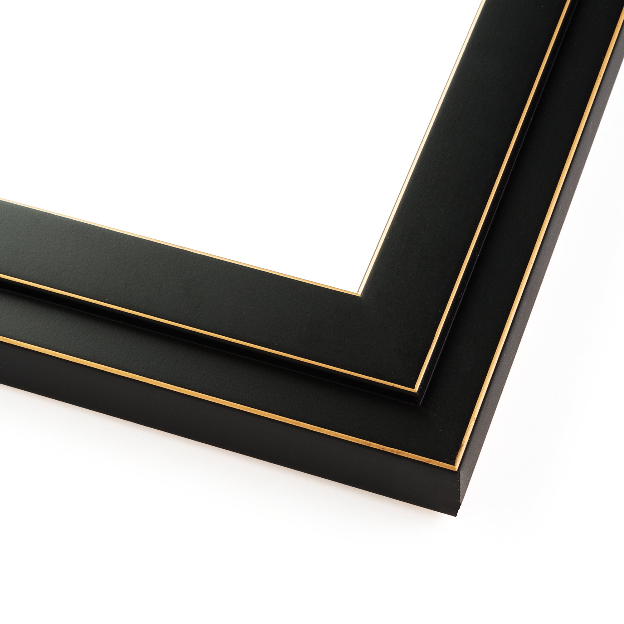 13x13 - 13 x 13 Black and Gold Pinstripe Solid Wood Frame with UV ...