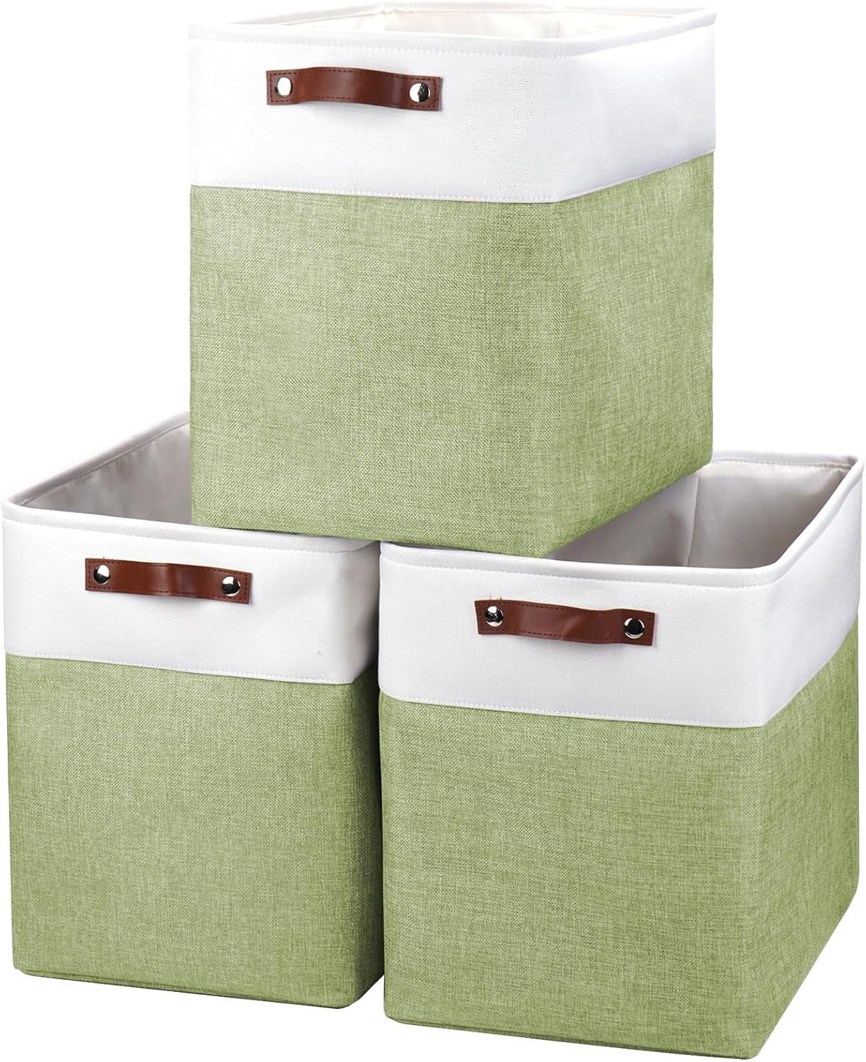 13x13 Cube Storage Bins, Collapsible Fabric Storage Box, 4 Pack Closet ...