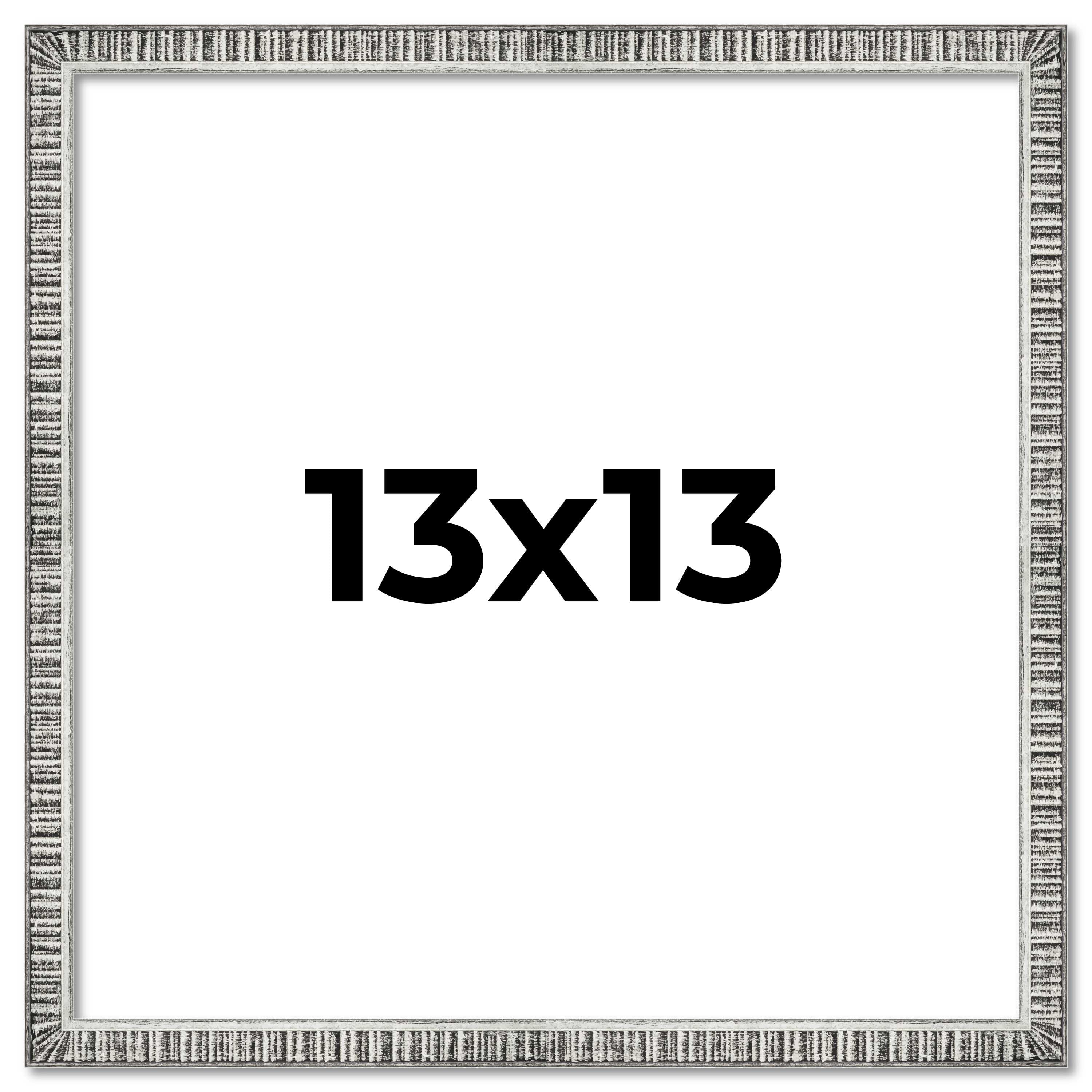 13x13 Frame Silver Picture Frame - Modern Photo Frame Includes UV ...