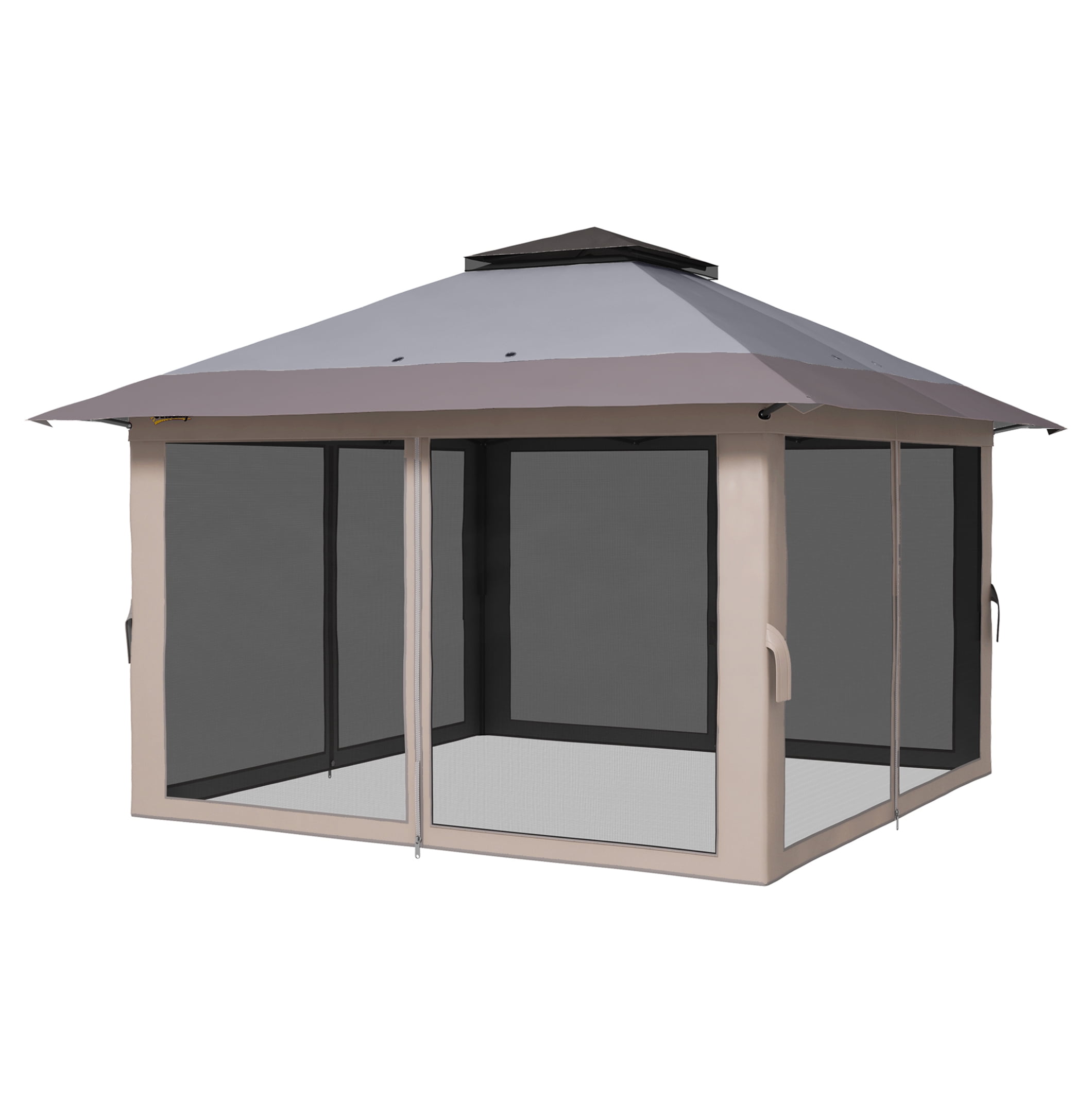 13x13 Pop Up Gazebo Canopy Tent - Instant Shelter with 2-Tier Roof ...