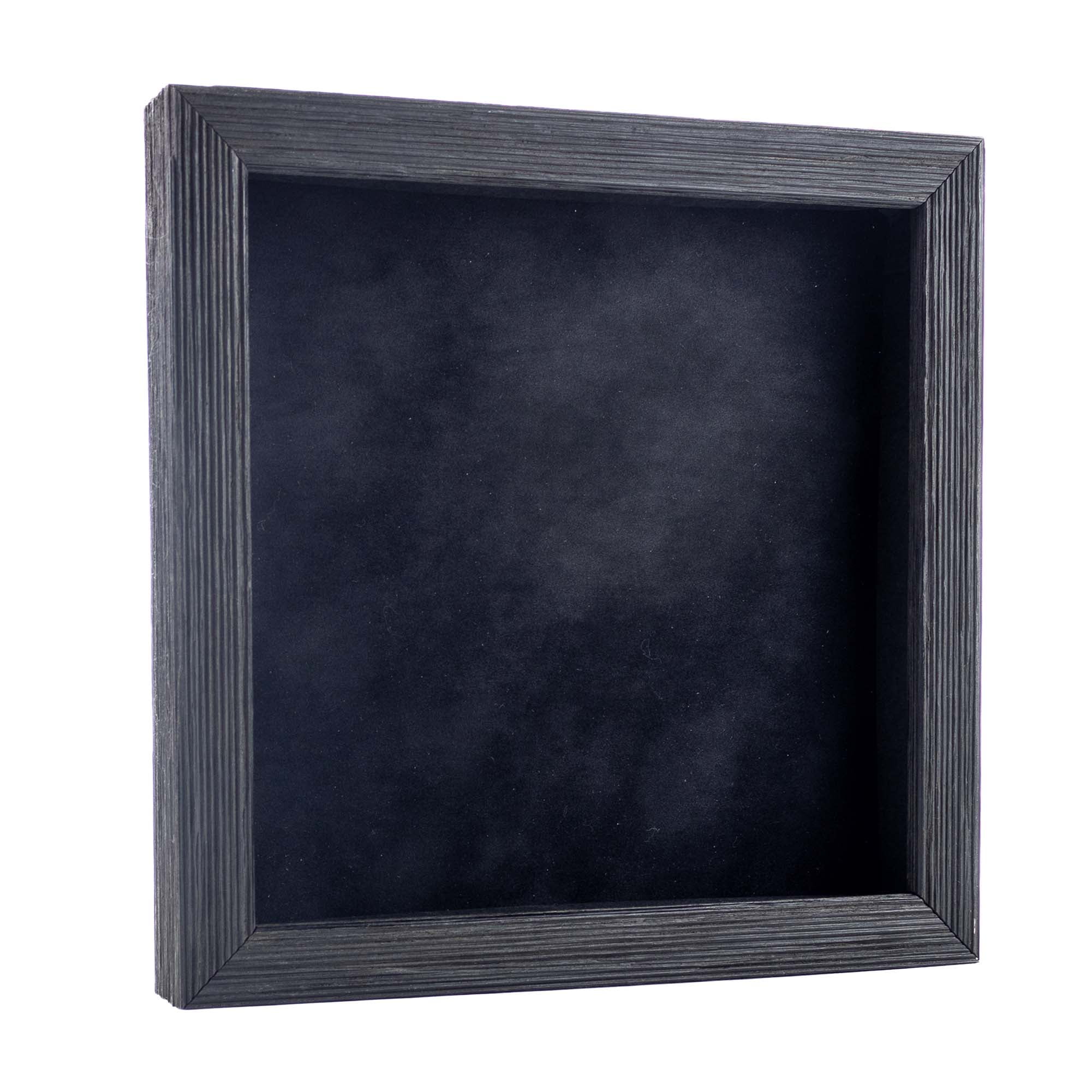 13x13 Shadow Box Frame Barnwood Black Wood | With a 1" Usable Display ...