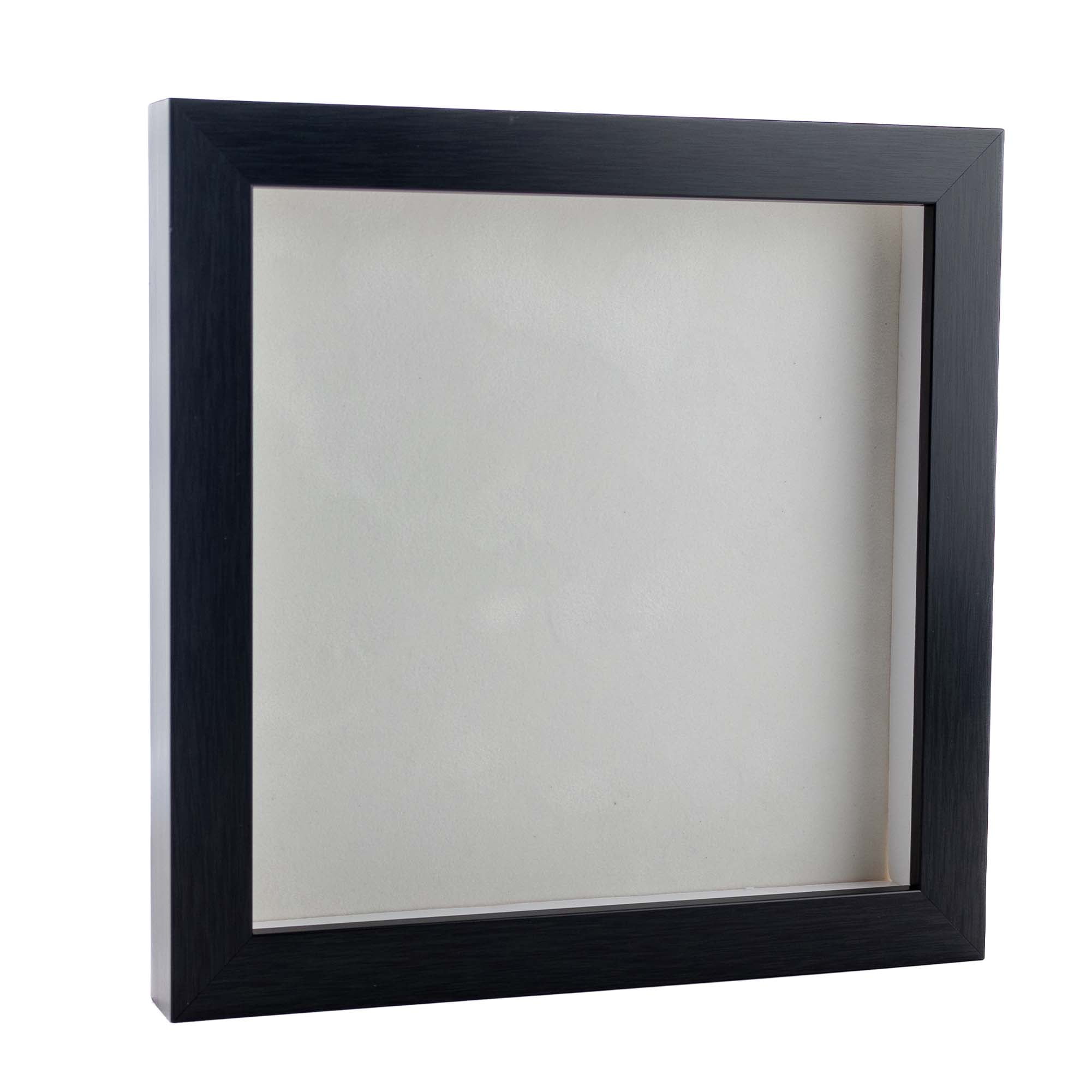 13x13 Shadow Box Frame Charcoal Gray Wood | With a 3/4" Usable Display ...