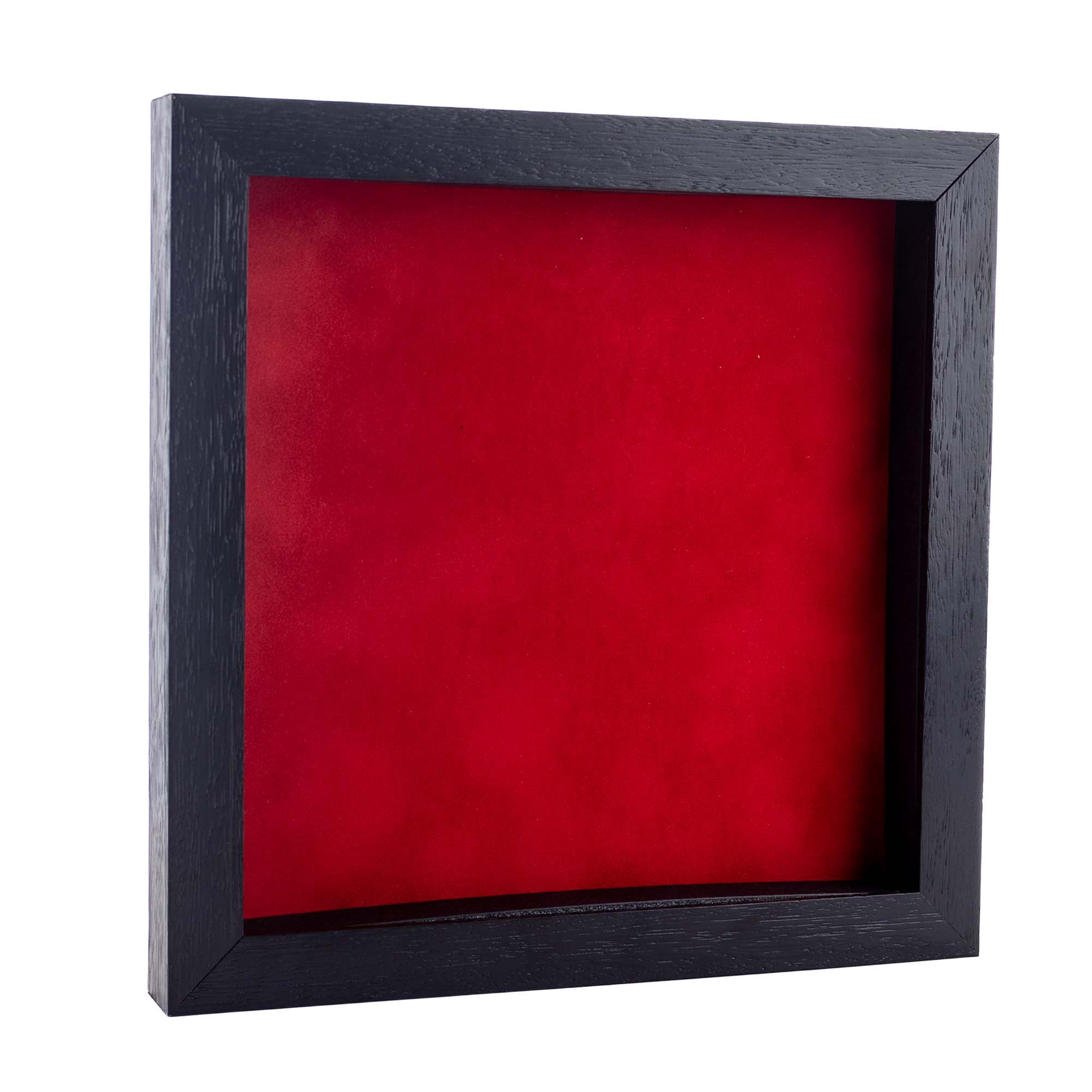 13x13 Shadow Box Frame Textured Black Wood | With a 3/4" Usable Display ...
