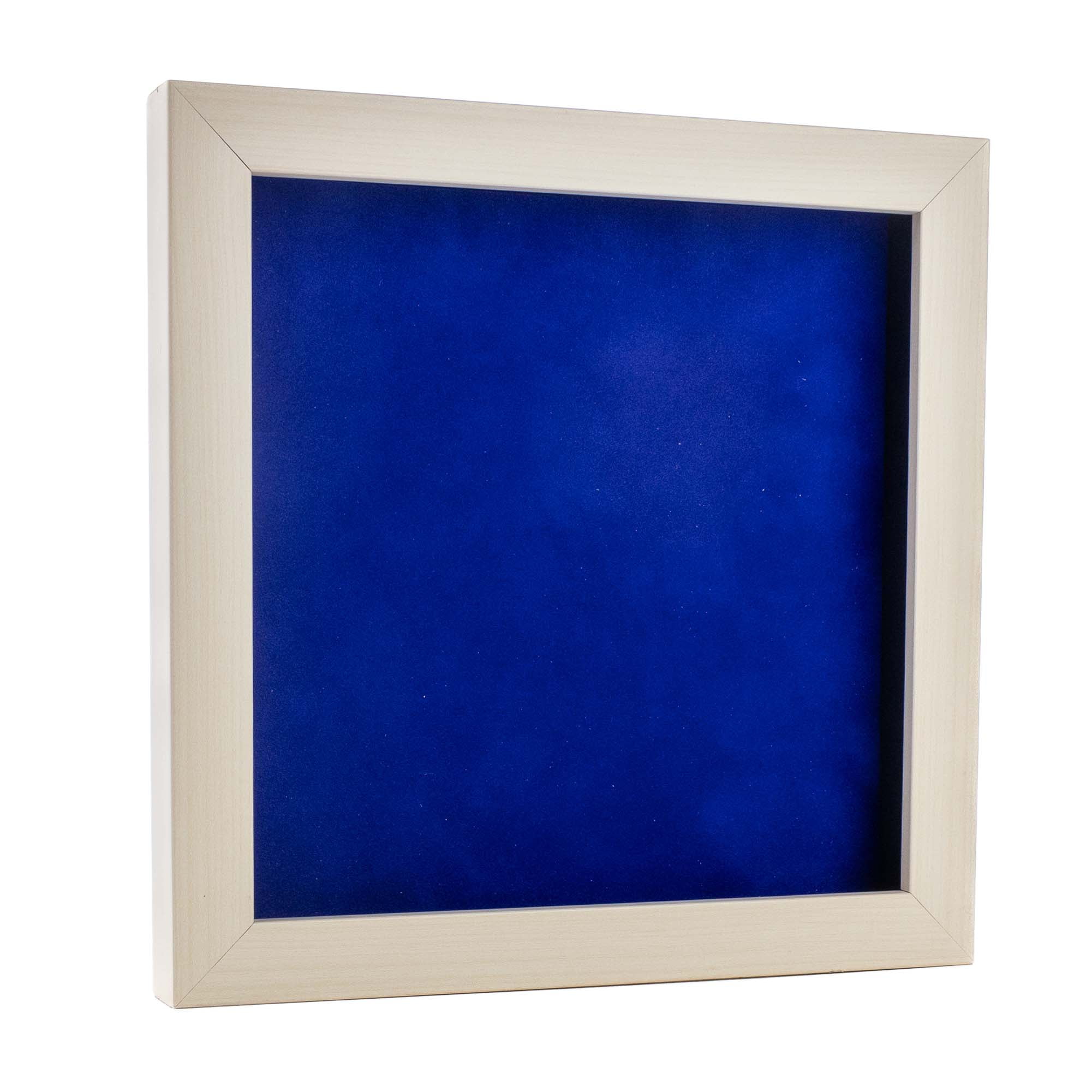 13x13 Shadow Box Frame White Washed Wood | With a 3/4" Usable Display ...