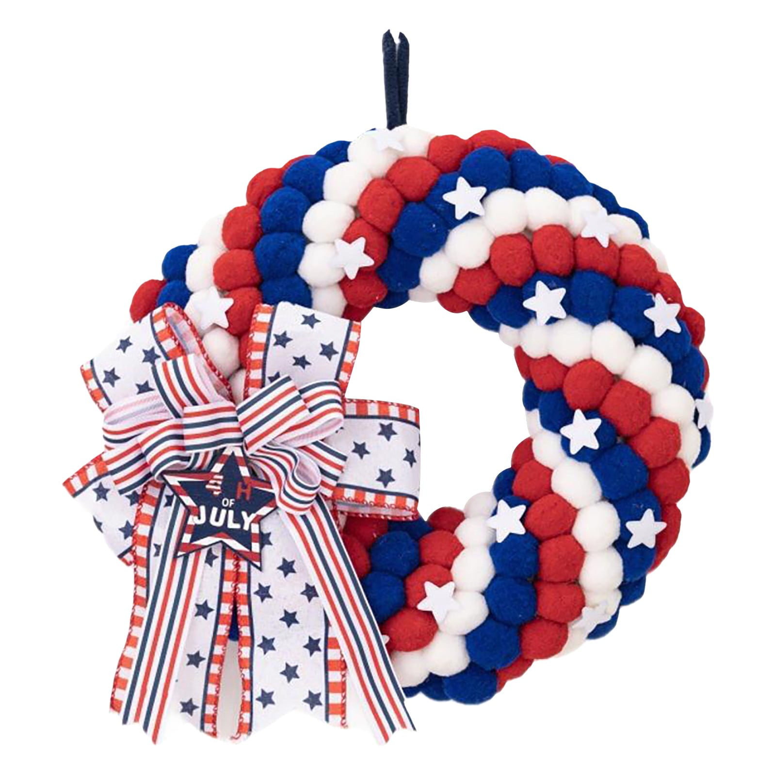 13x13 inch Red White and Blue Flower Wreath Bows American Flag Wreath ...