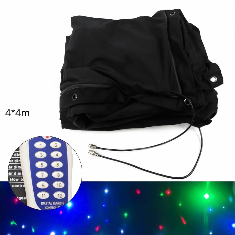 13x13FT LED Stage Backdrop Wedding Stage Star Curtain Birthday Party ...