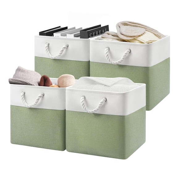 13x13x13 Cube Storb4 Pack Large Foldable Fabric Cubes With Handles For ...