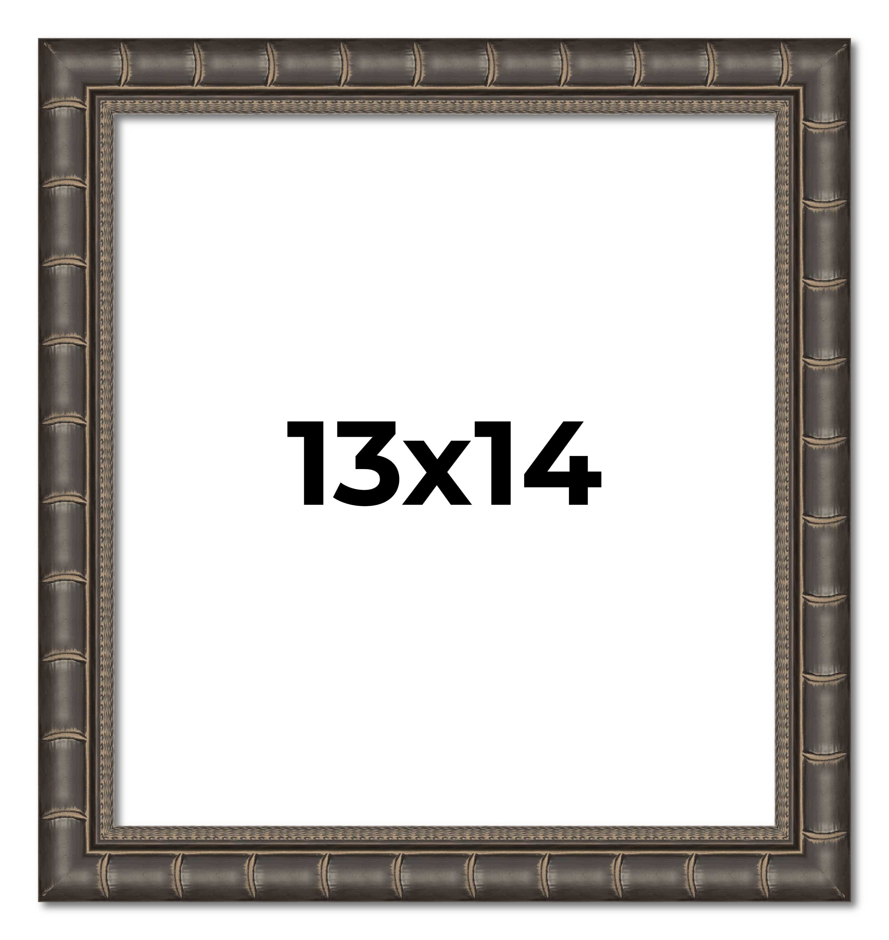 13x14 Frame Black Bamboo Solid Wood Picture Frame Width 1.5 Inches ...