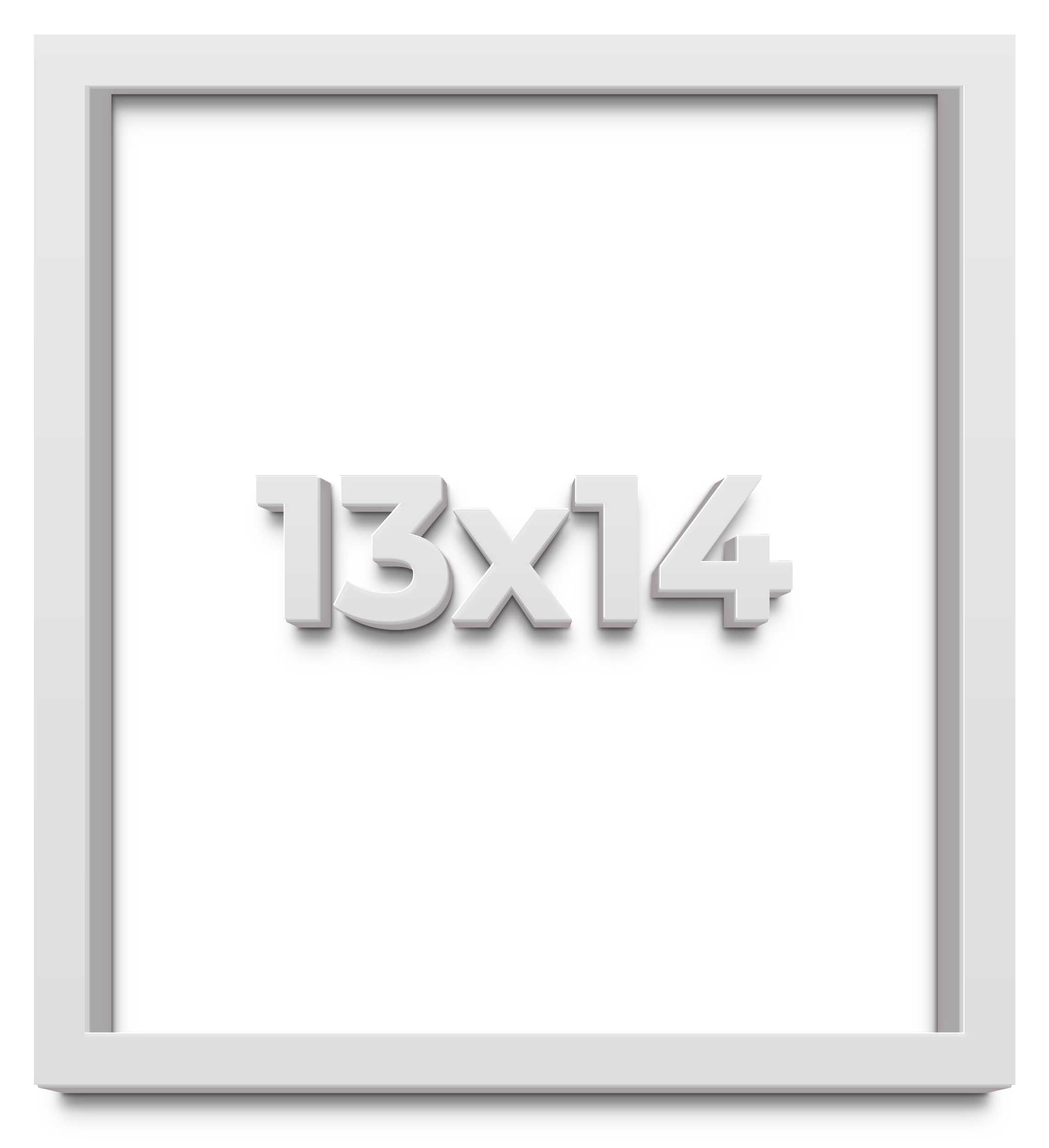 13x14 Shadow Box Frame White | 2 Inches Deep Real Wood Contemporary ...