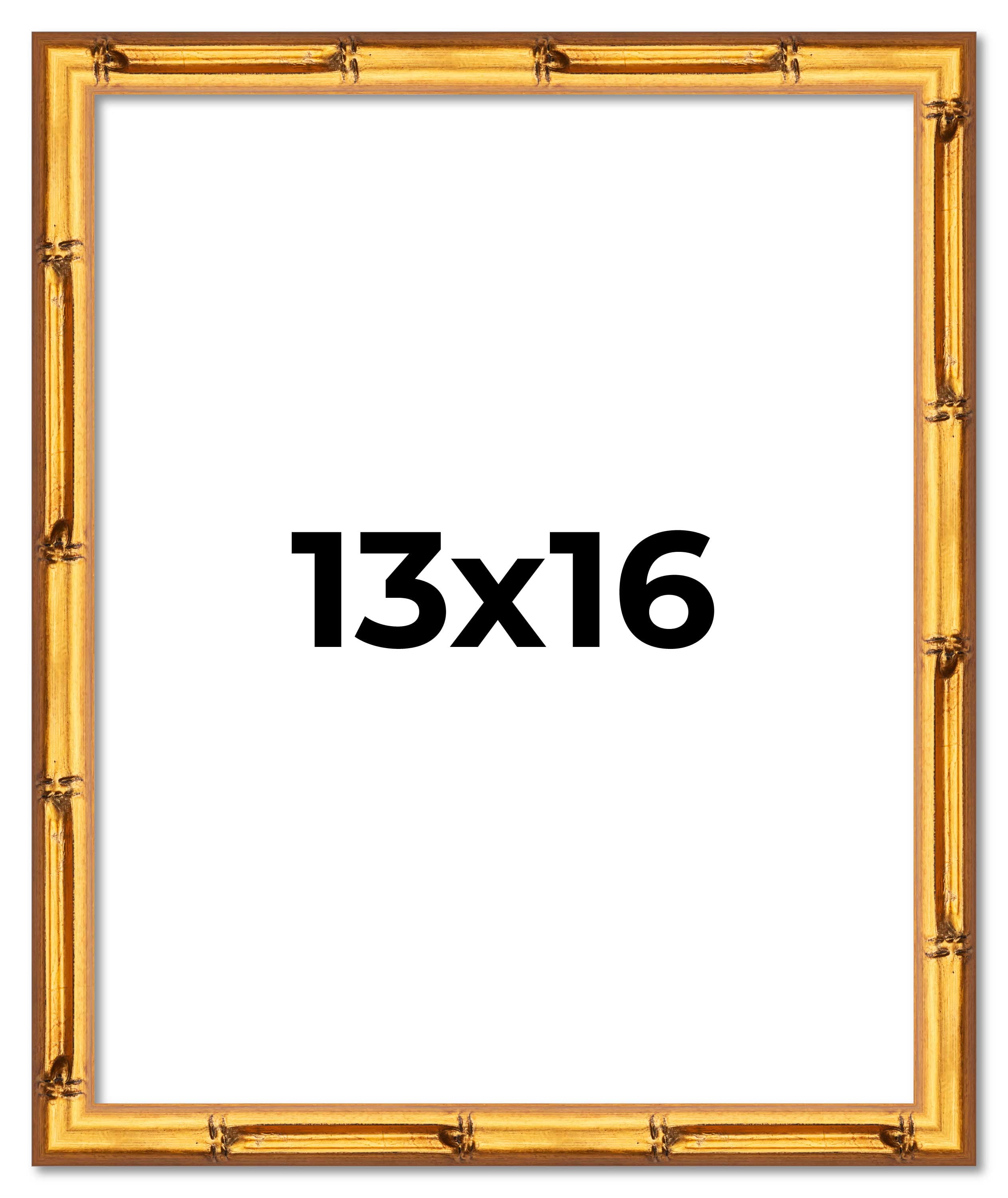 13x16 Frame Gold Bamboo Picture Frame - Complete Modern Photo Frame ...