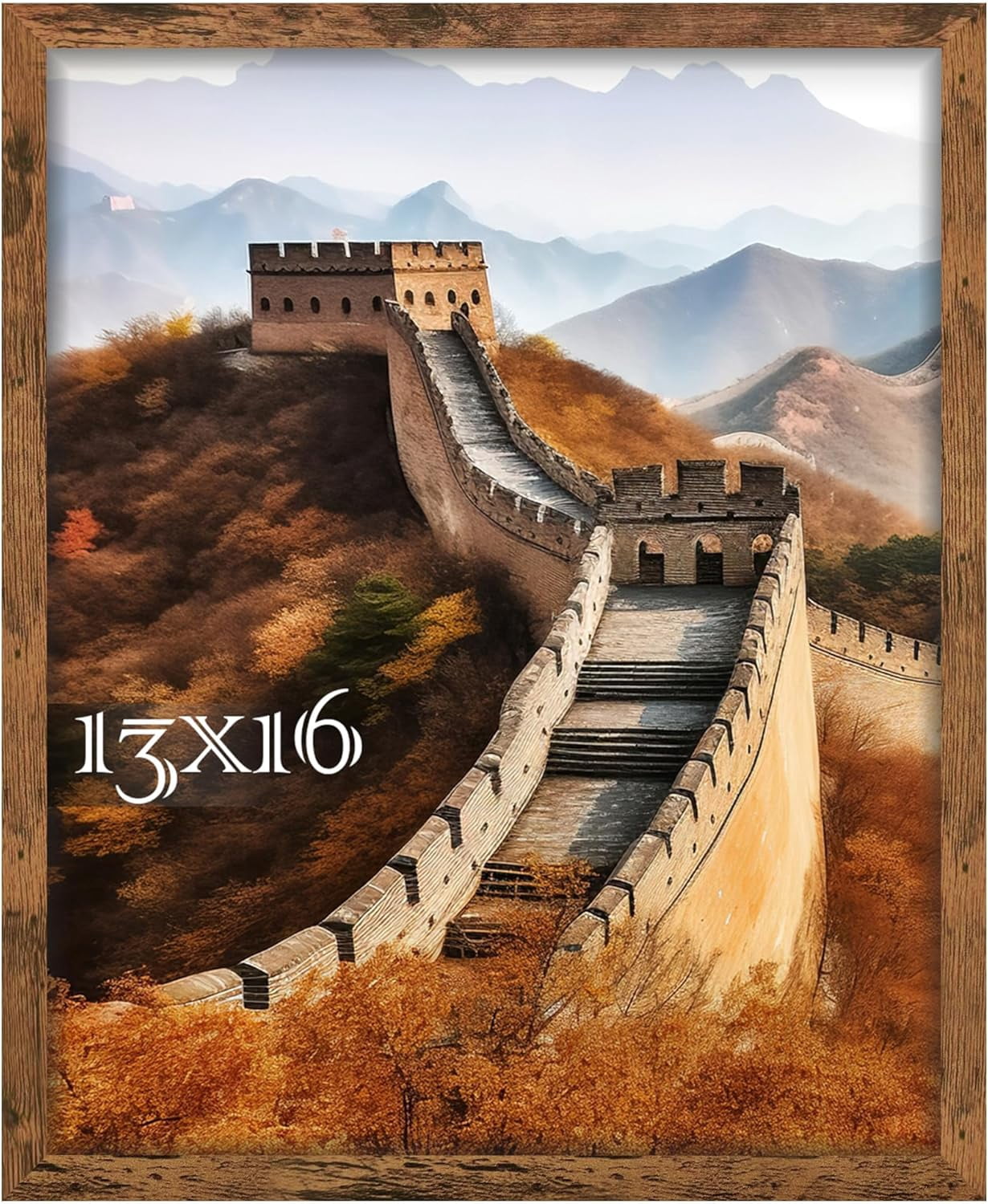 13x16 Picture Frame, Photo Frame for Wall Mounting Display, Brown ...