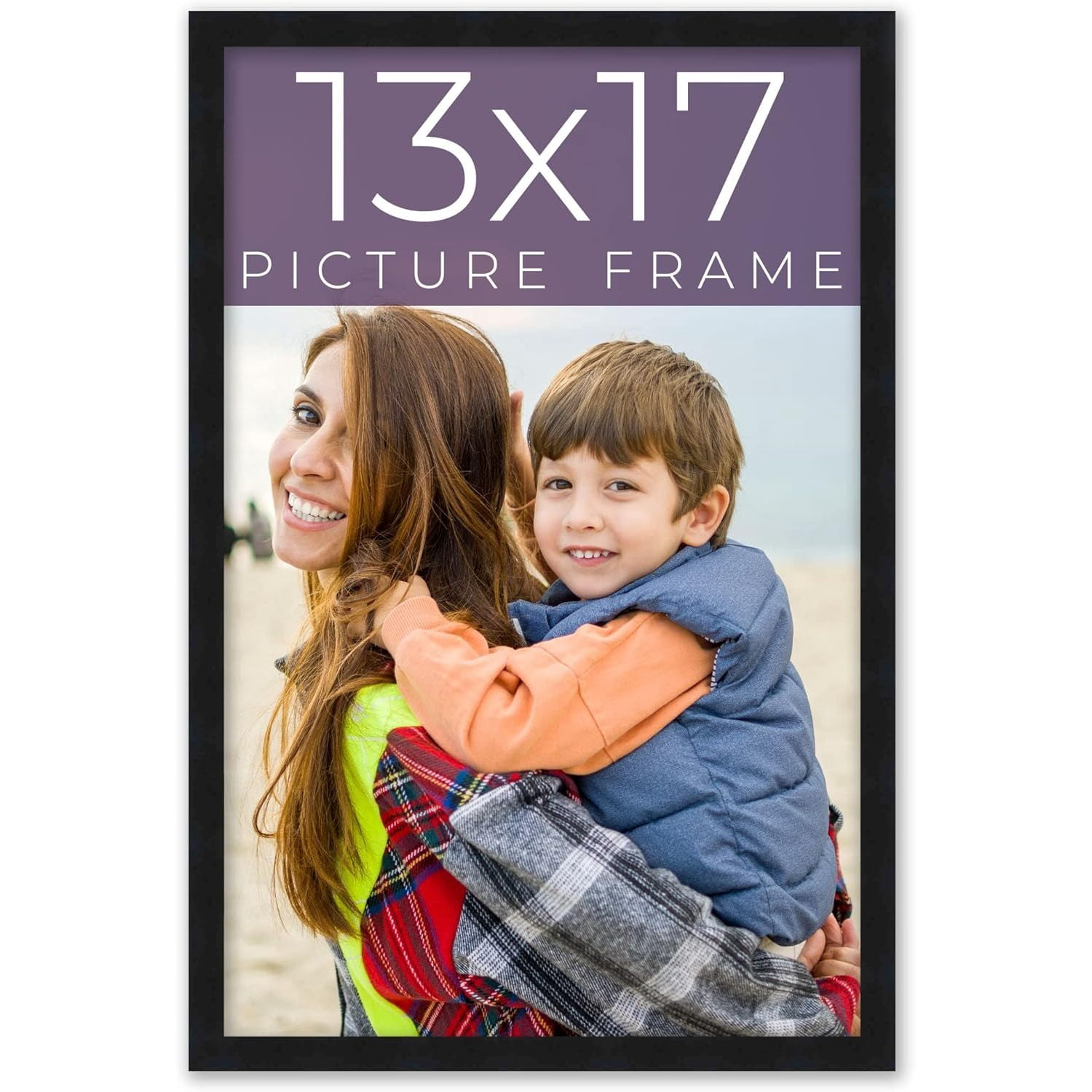 13x17 Frame Black Real Wood Picture Frame Width 0.75 Inches | Interior ...