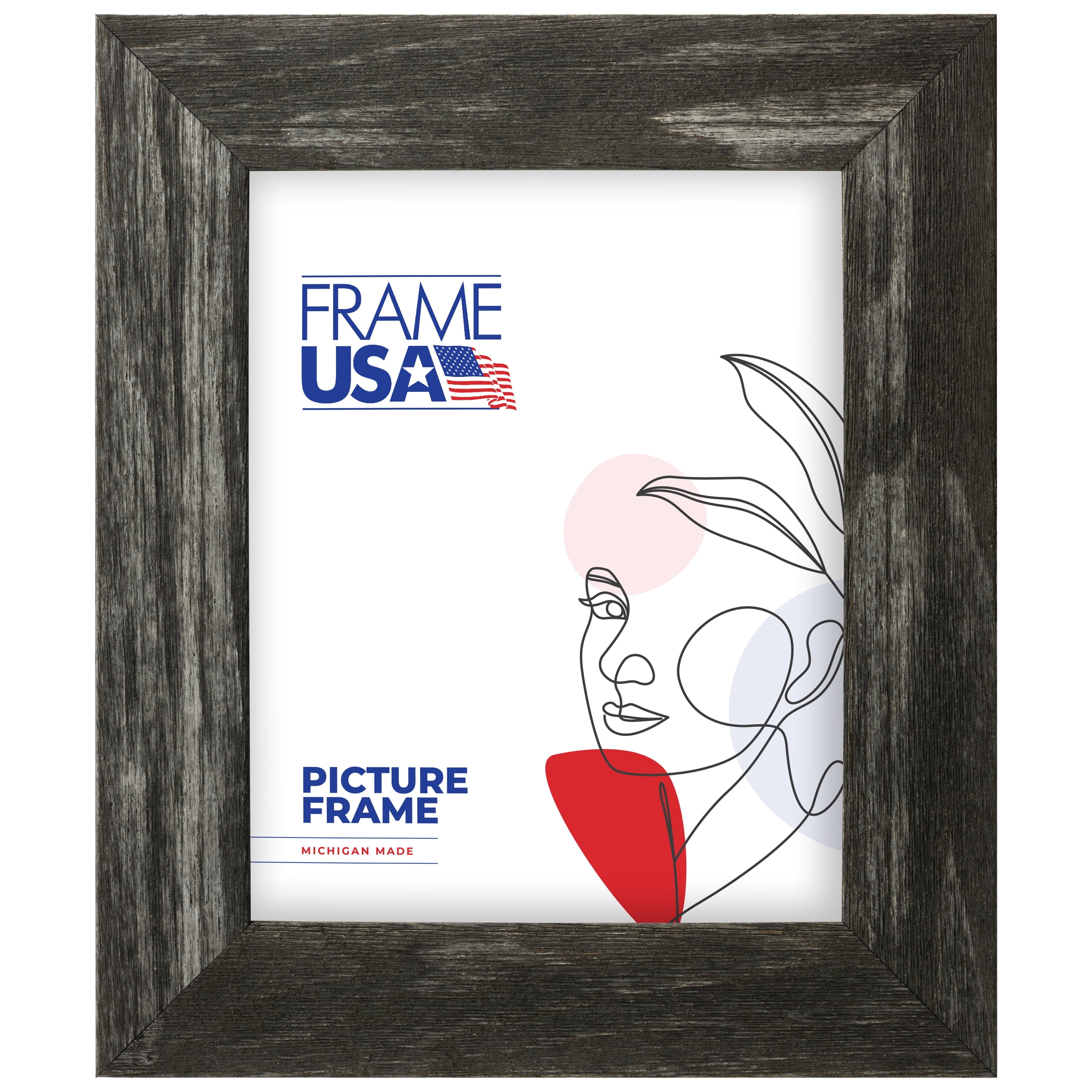 13x17 Picture Frame – Black Farmhouse Barnwood Style 68070-35, 2 Inch ...
