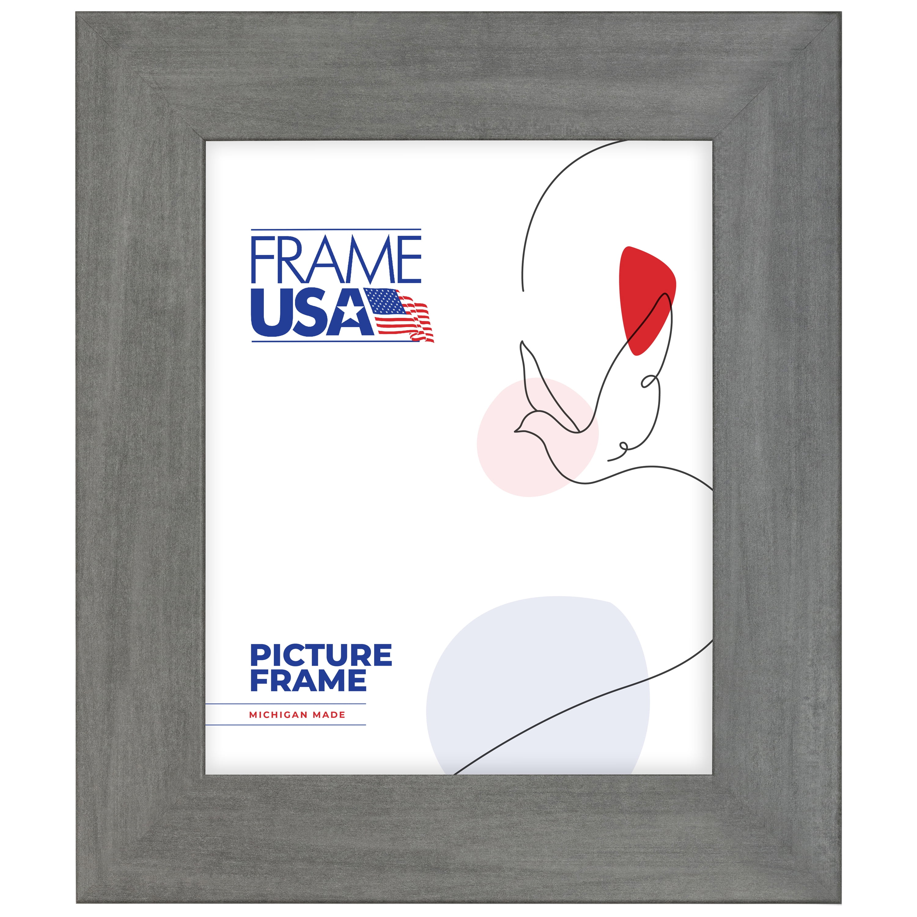 13x17 Picture Frame, Gray Gray Wide Style 741609, 2 Inch MDF with ...